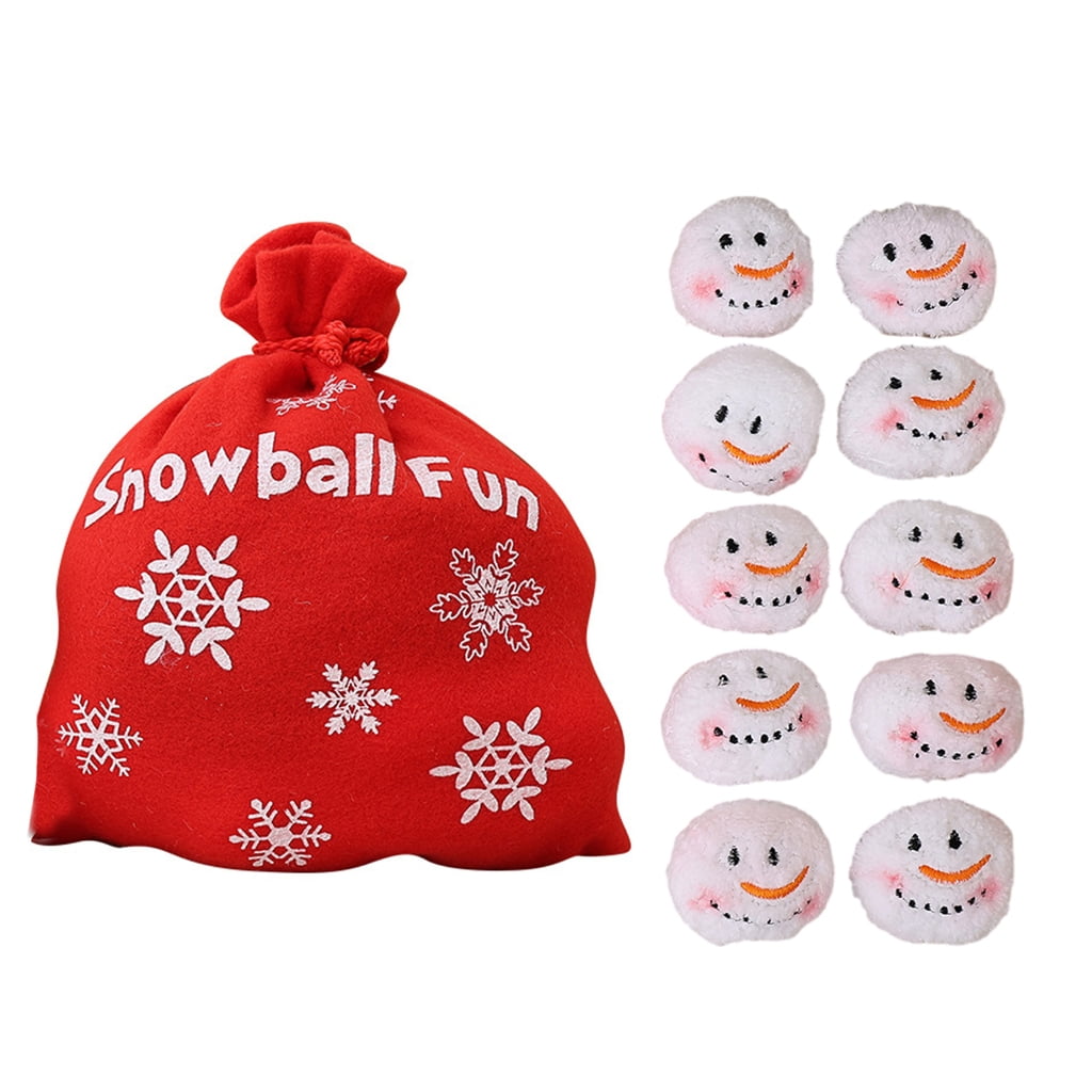 Milue Set Of 10 Handmade Plush Christmas Sphere Festival Tree Hanging ...