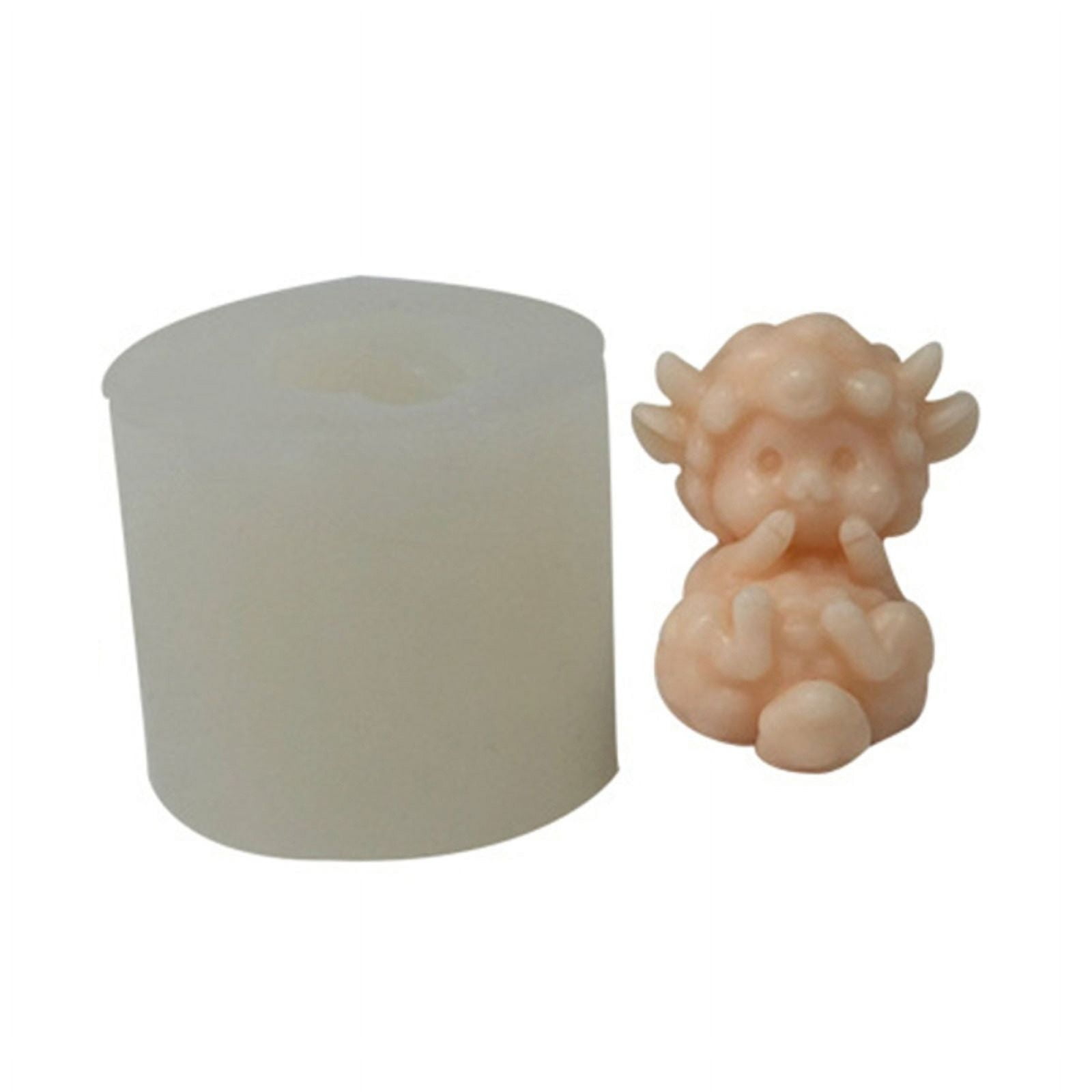 Milue Silicone Candle Moulds Clay Mould Crafts Molds Sheep Shaped for ...