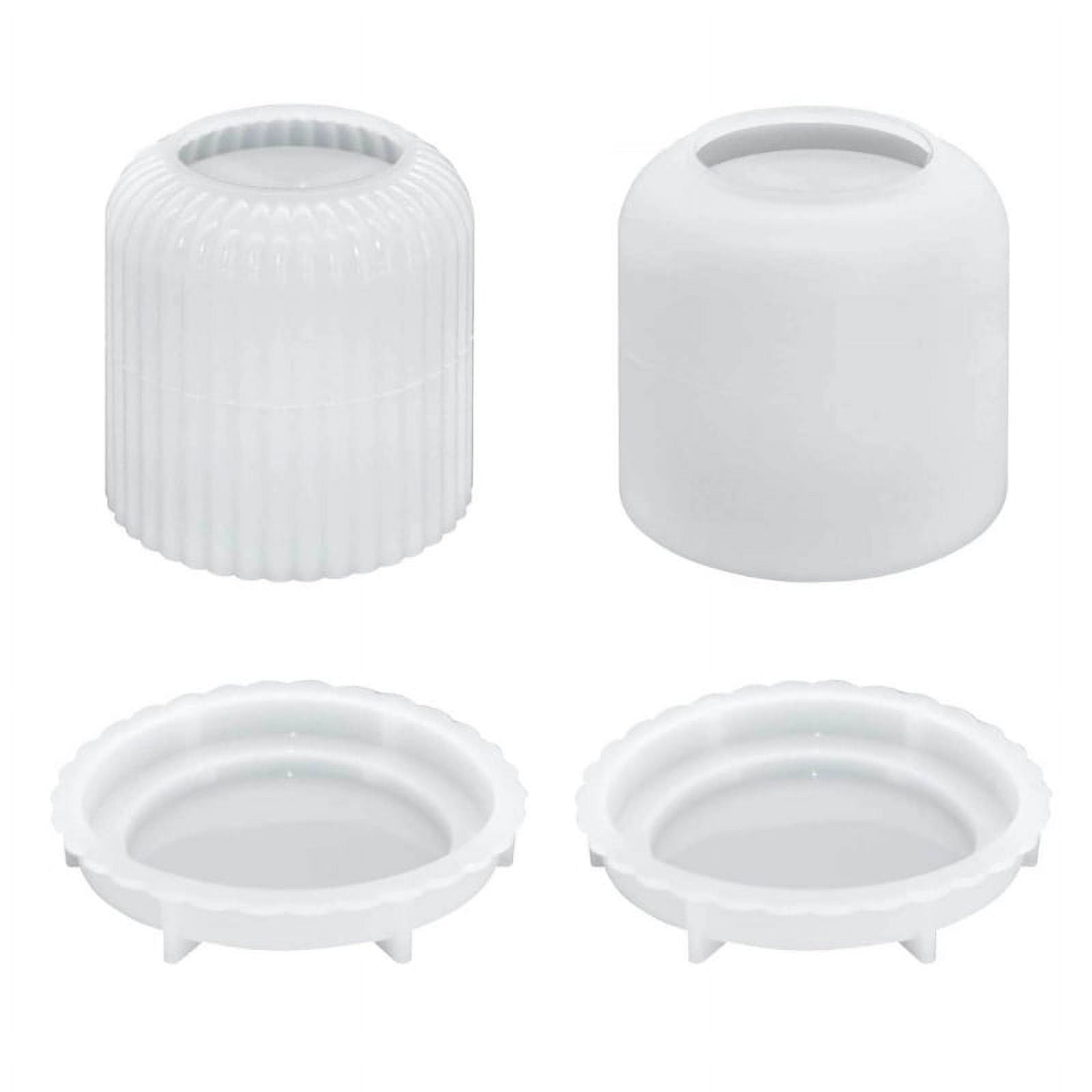 Milue Silicone Clay Moulds Flower Pot Molds Unique Concrete Moulds for ...