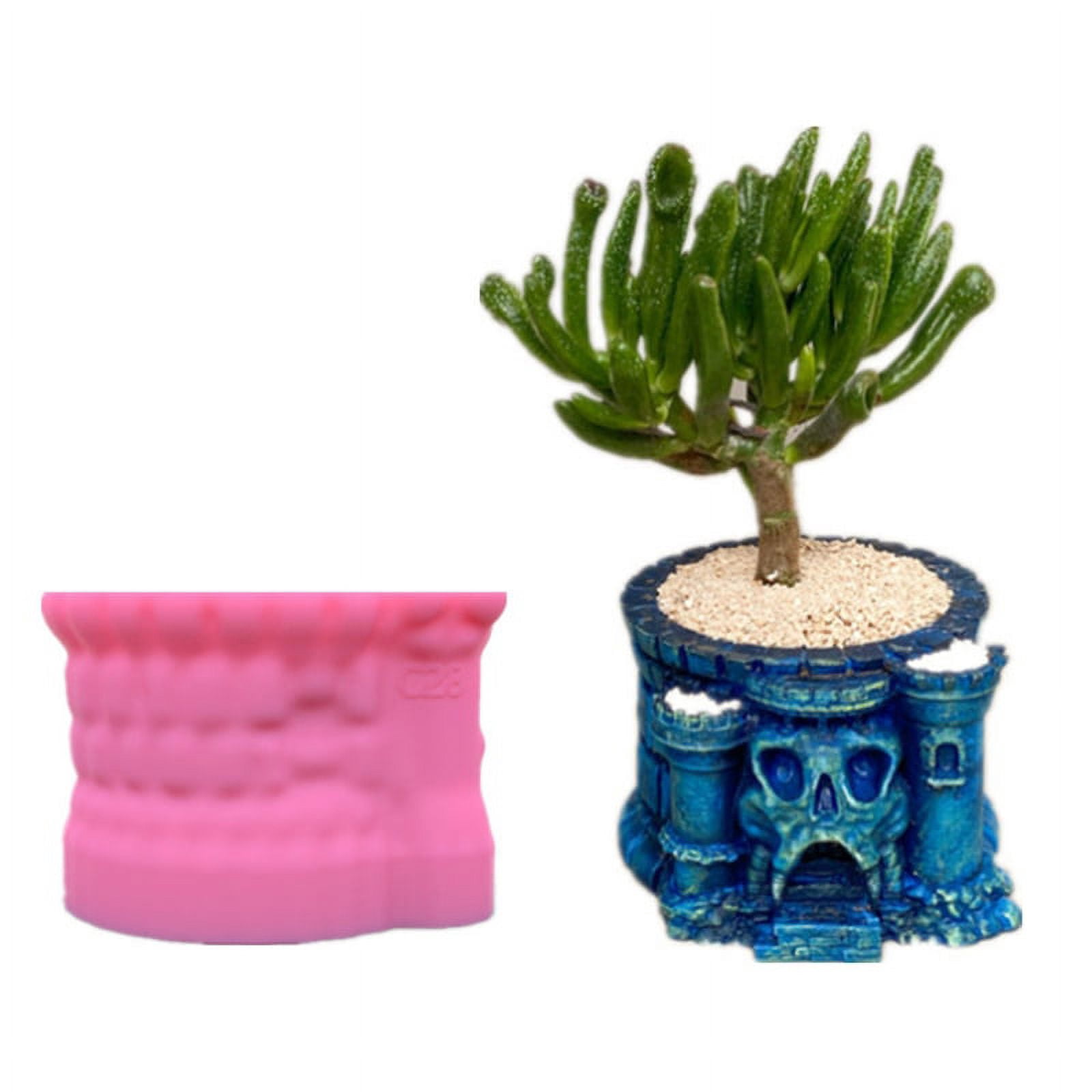 Milue Silicone Flower Pot Mold Succulent Plants Moulds Craft for Home ...