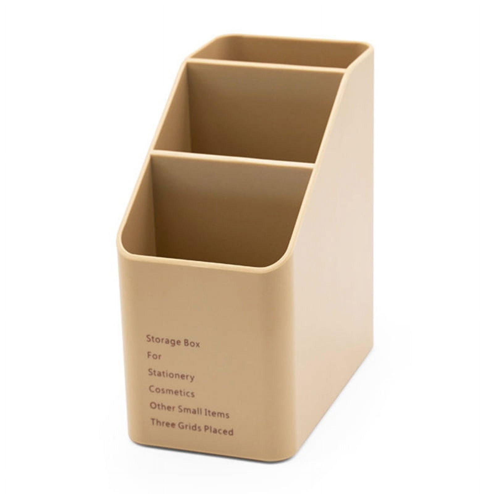 Milue Simple Pencil Cup 3 Compartments Brush Scissor Stationery Holder ...