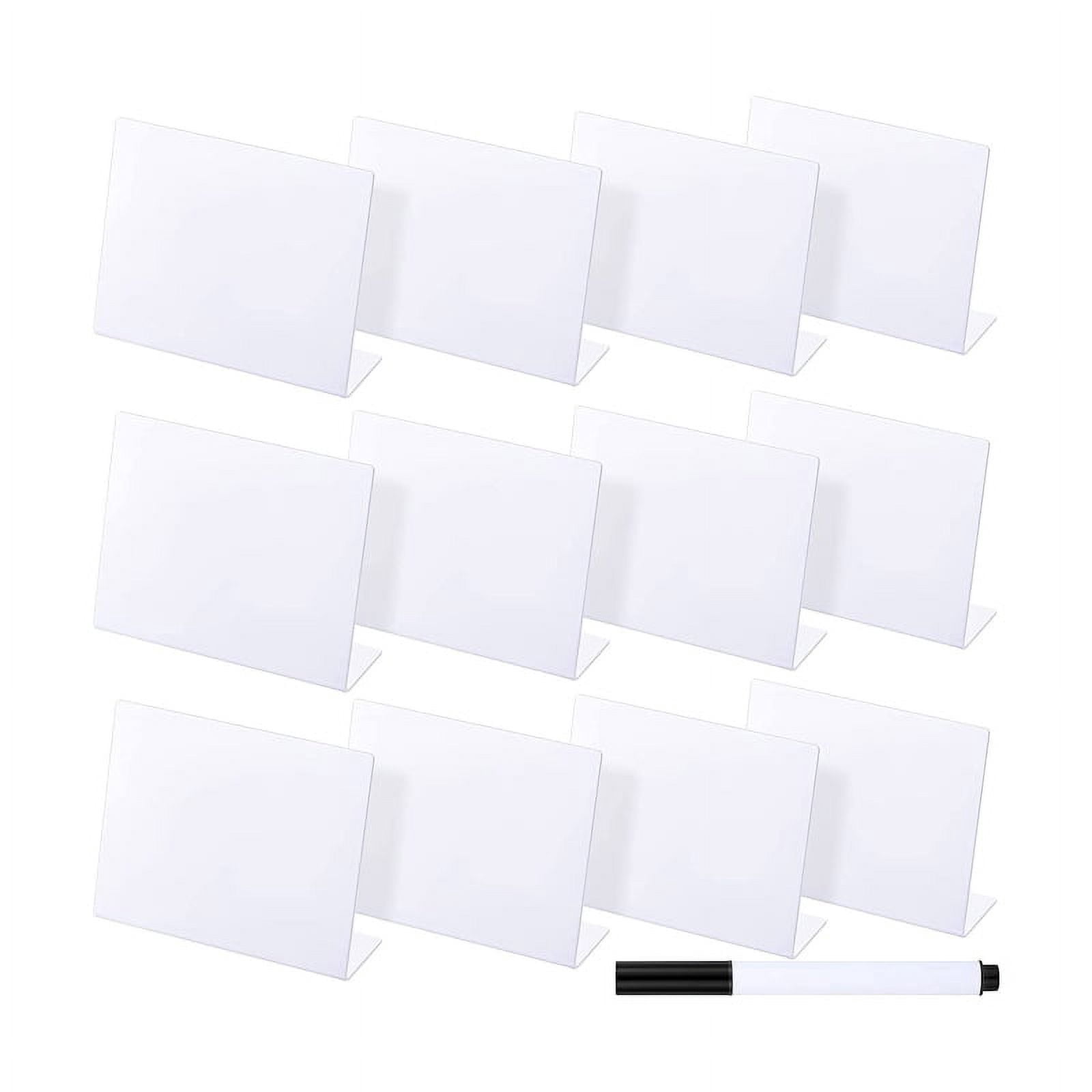 Milue Small Plastic Message Board Signs Food Labels for Party Table ...