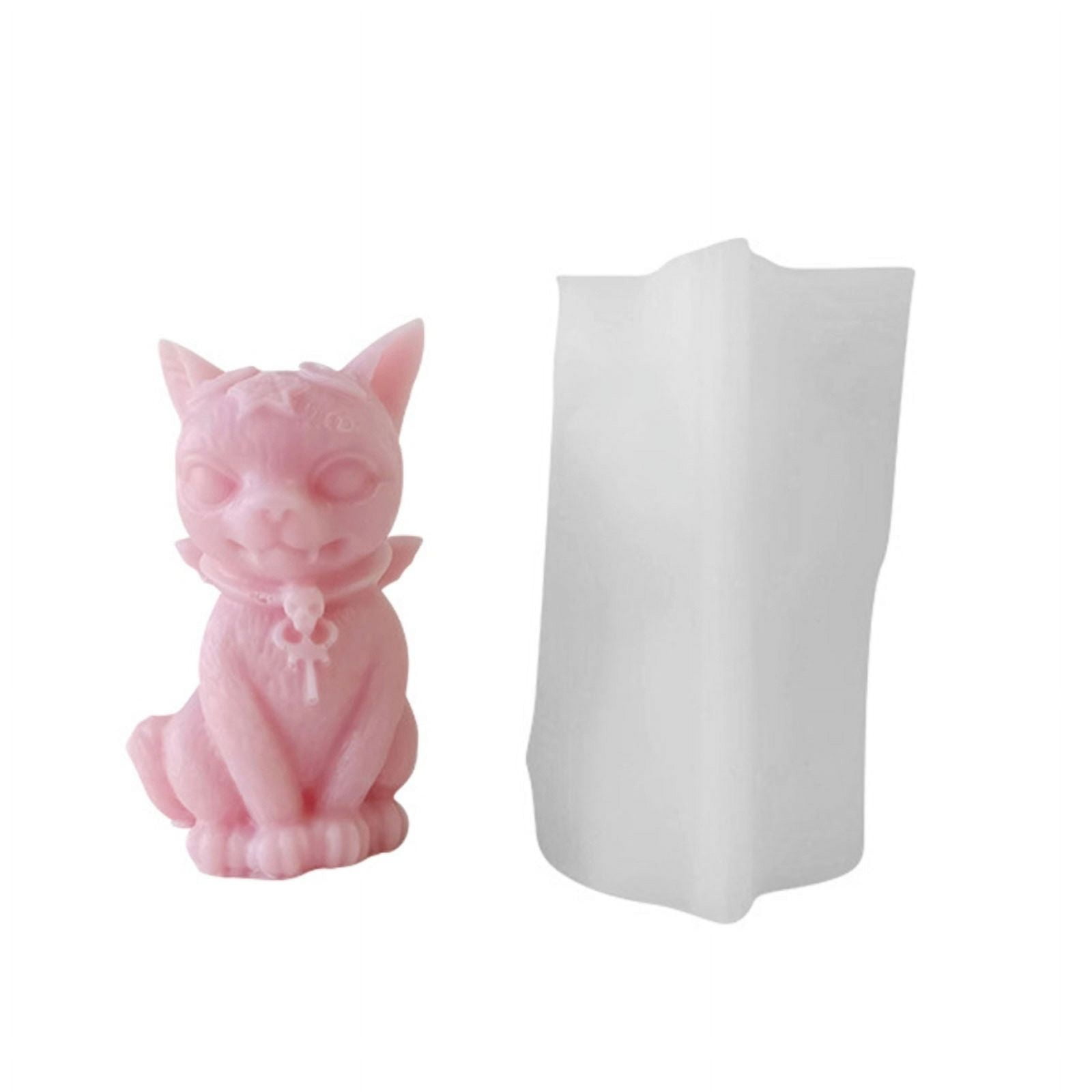 Milue Soap Molds Craft Mold Demon Cat Shaped Candle Mould DIY Hand ...