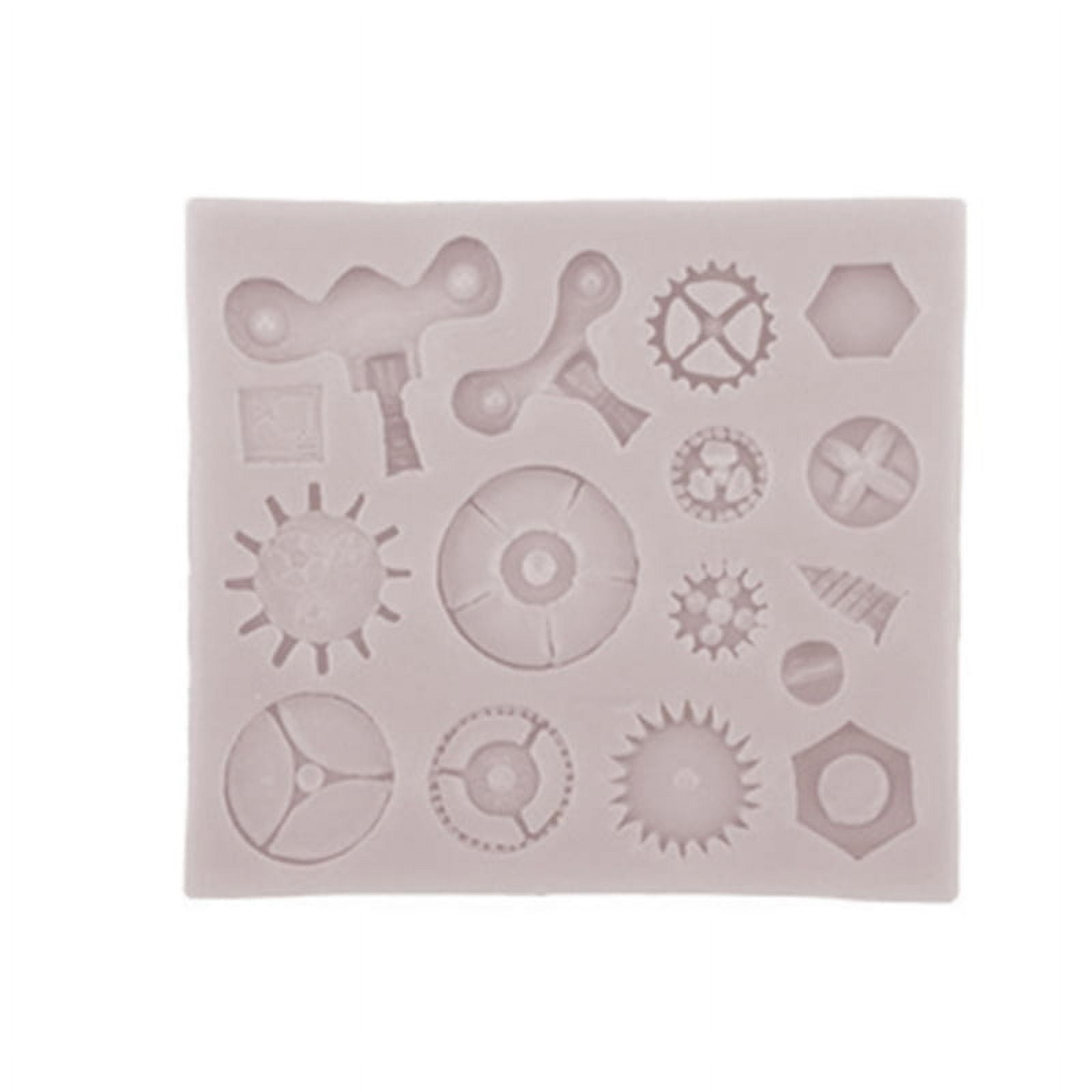 Milue Steampunk Clocks Gear Cake Mold Fondant Cake Food Grade Silicone ...