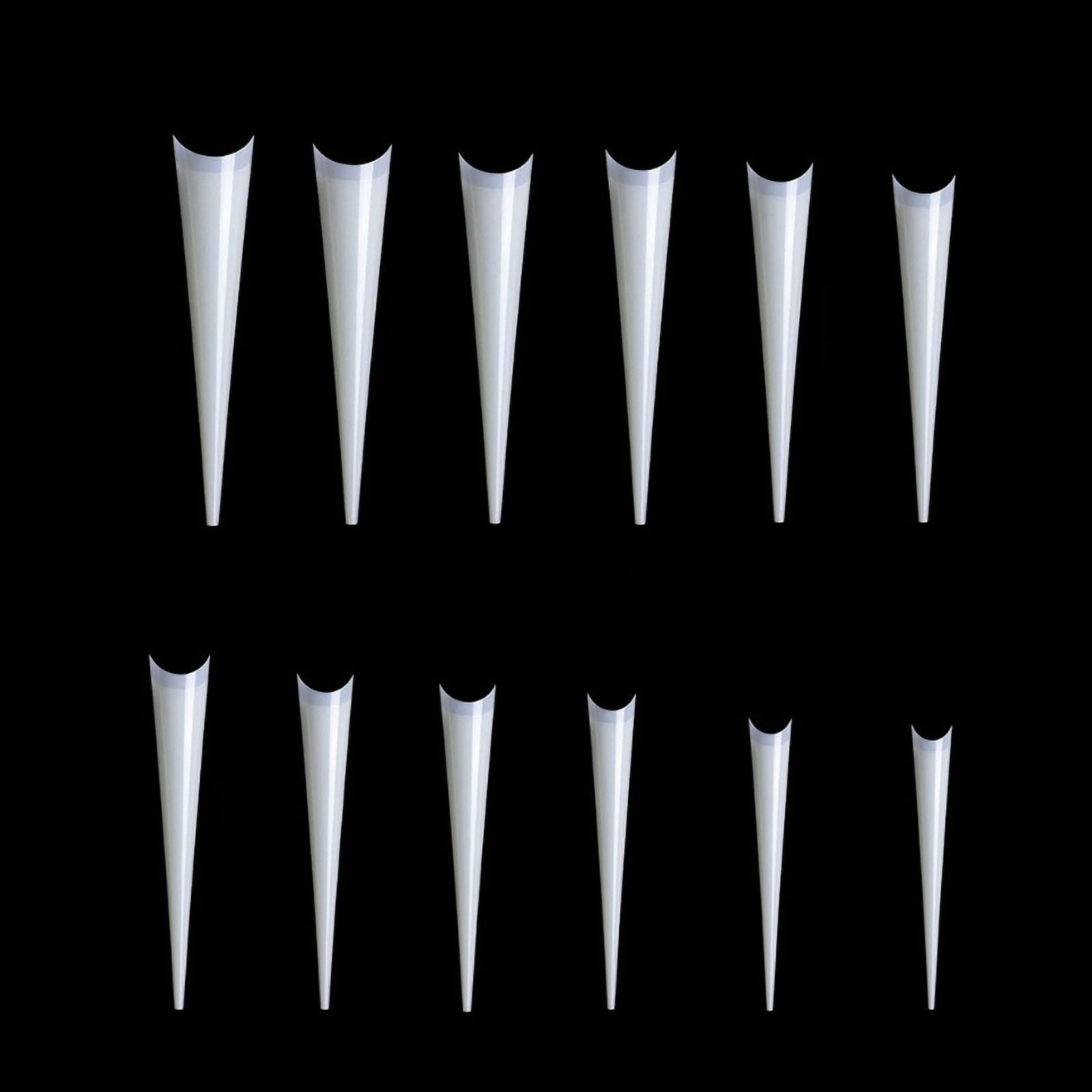 Milue Stiletto Nail Tips Acrylic-Nails Long False Nails Half Cover Fake ...