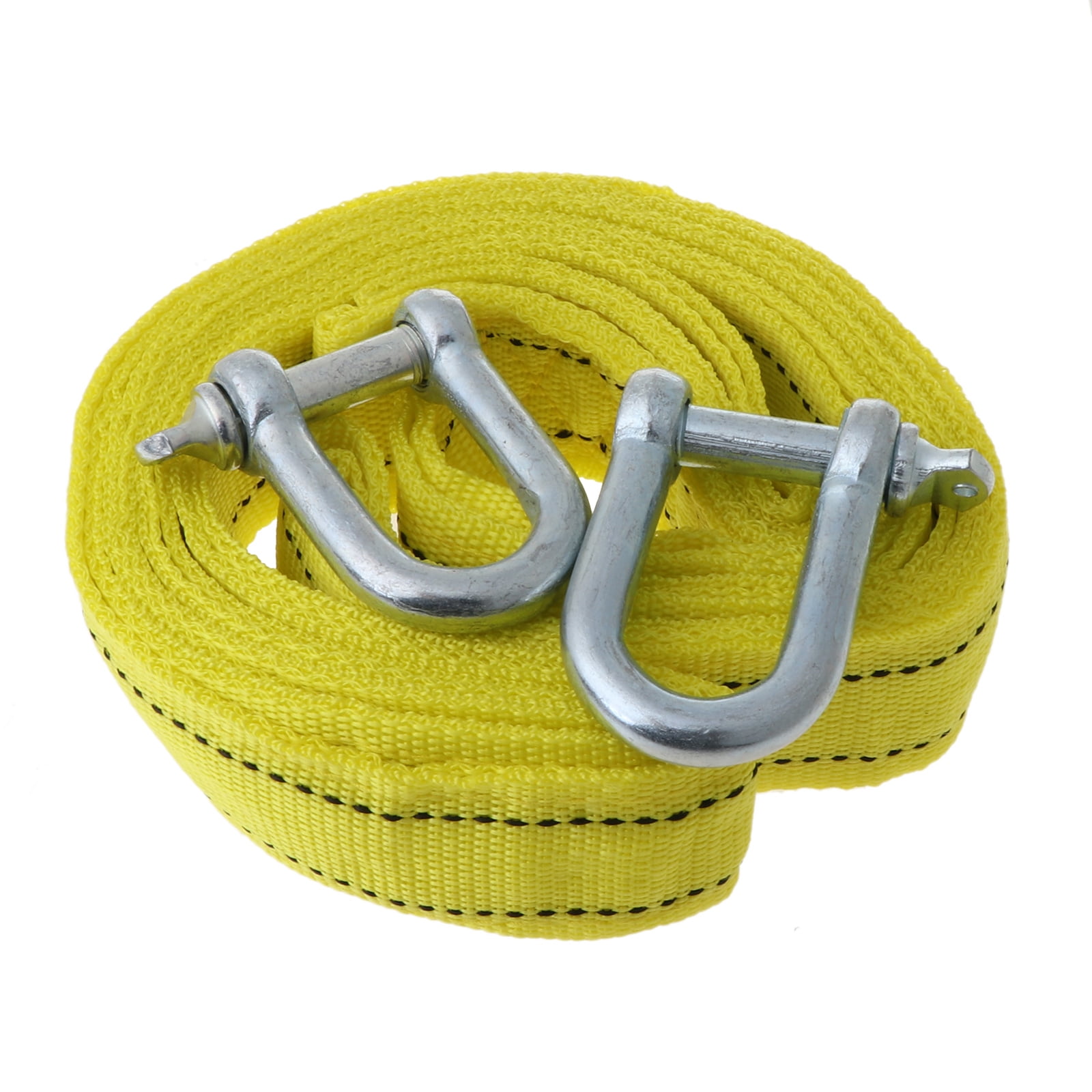 Milue Truck Tow Rope Straps with Hook 5 Tons 4 Meters Emergency Towing ...