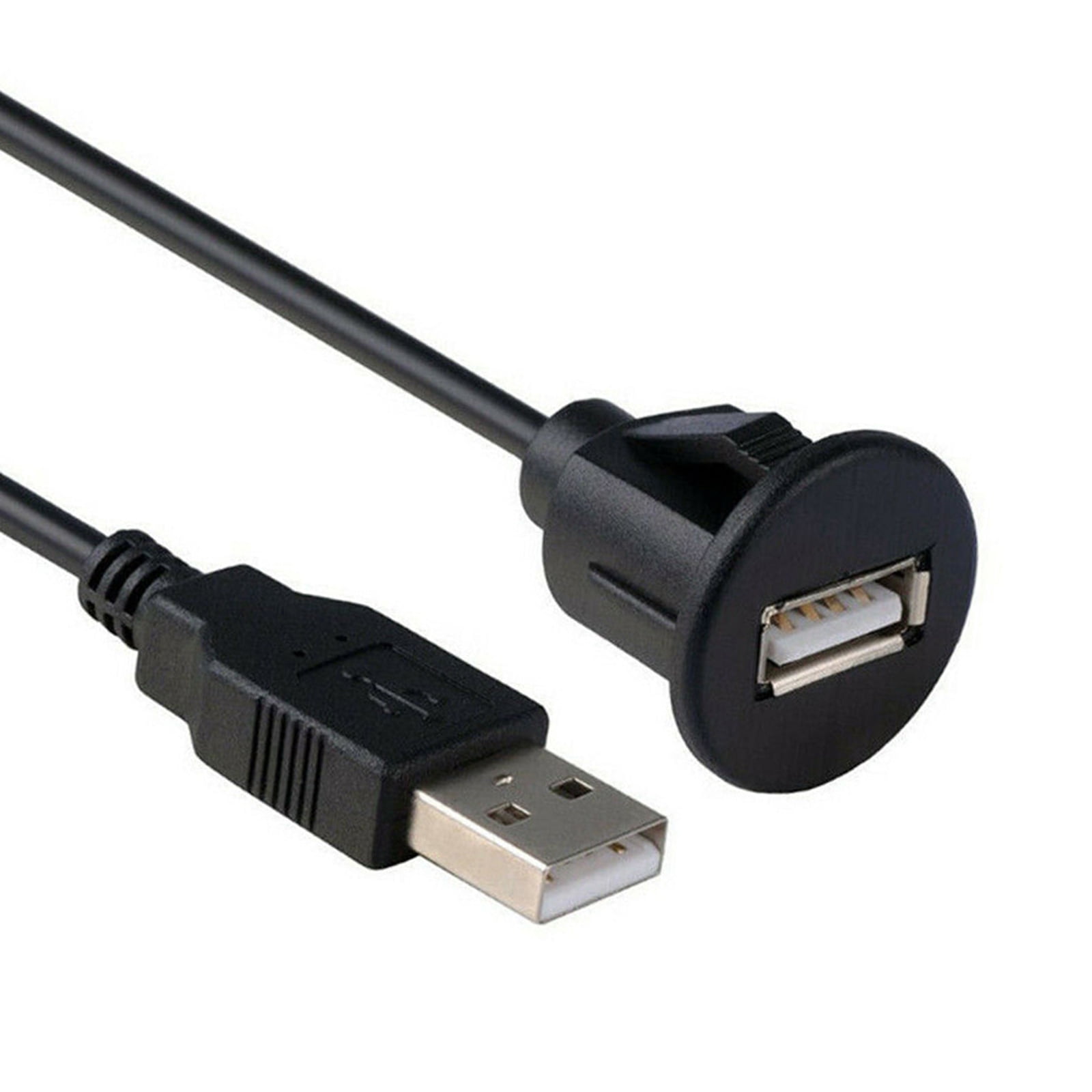 Milue USB Extension Lead Cable Car Motorcycle Dashboard Flush Mount ...