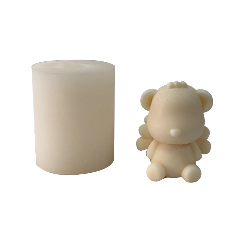Milue Wing Bear Silicone Candle Mold Faceless Bear Aromatherapy-Soap ...