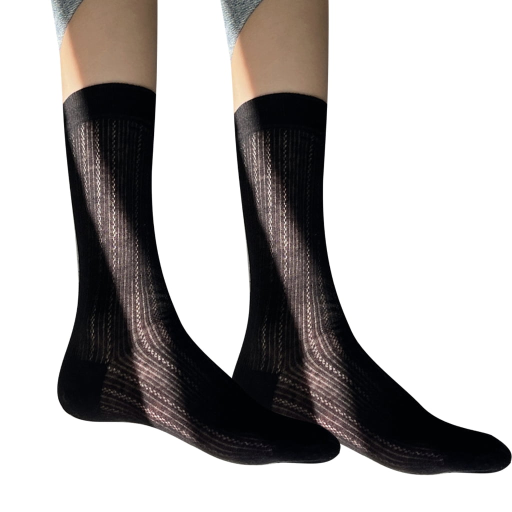 Milue Women Japanese Thin Tube Socks Sweet Knee High Tights Summer Seet ...