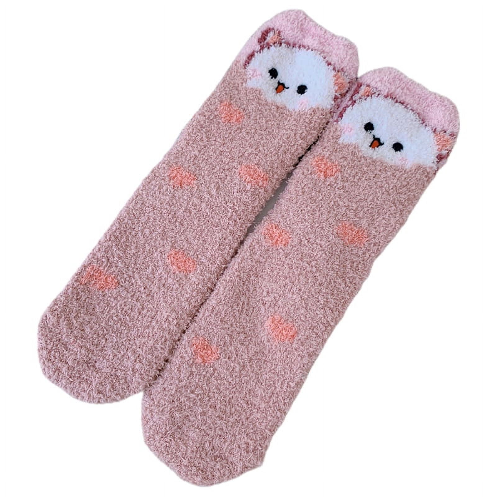 Milue Women Warm Plush Slipper Socks Cute Cartoon Rabbit Dog Animal ...