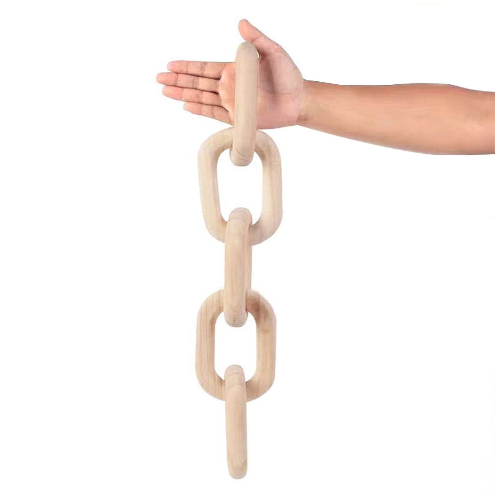 Milue Wood Chain Link Decor Coffee Table Desktop Decorative Wooden ...