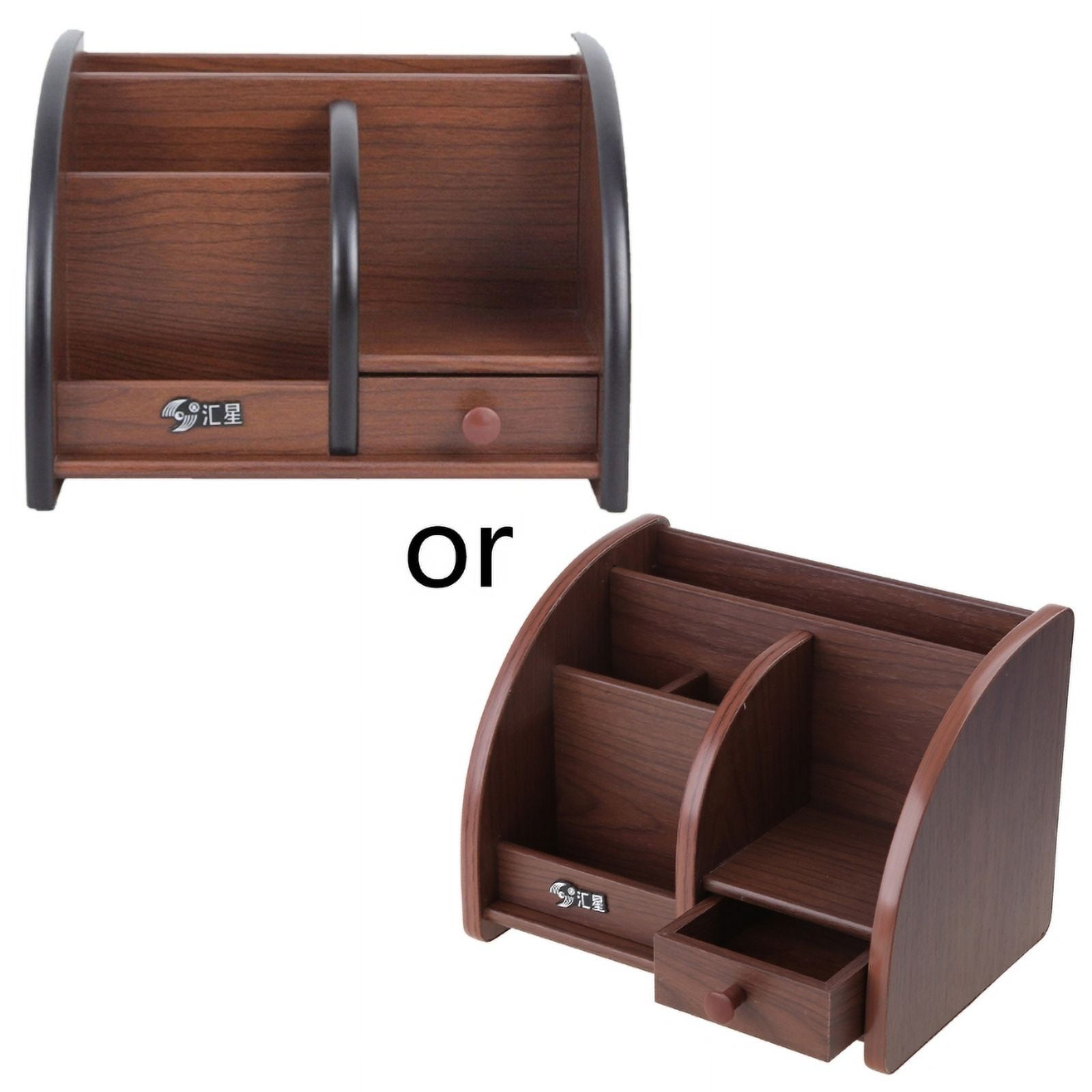 Milue Wood Pen Holder Magazine File Book Stopper Drawer Bookend Multi ...