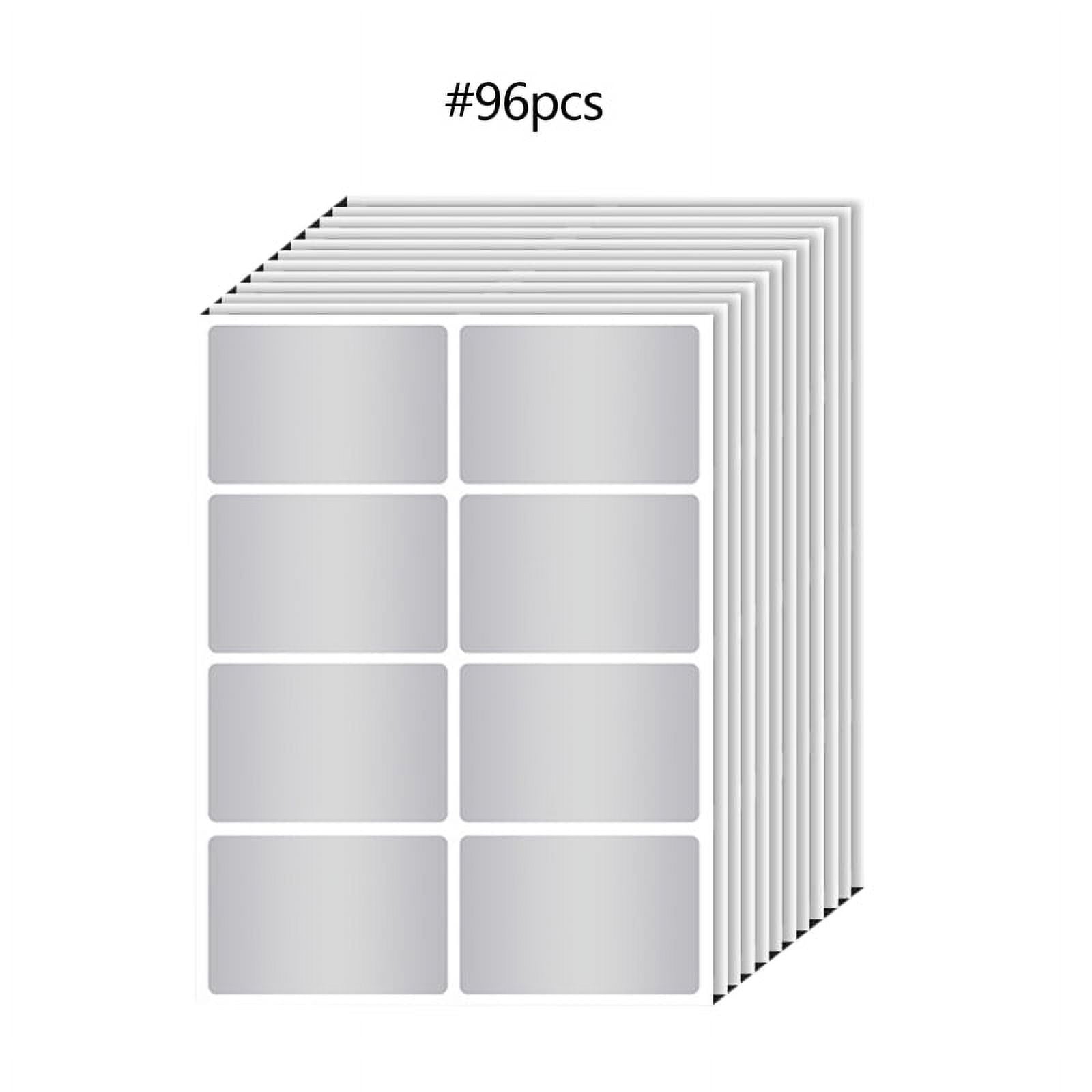 Milue Writable Blank Stickers Self Adhesive Silver Waterproof Labels ...