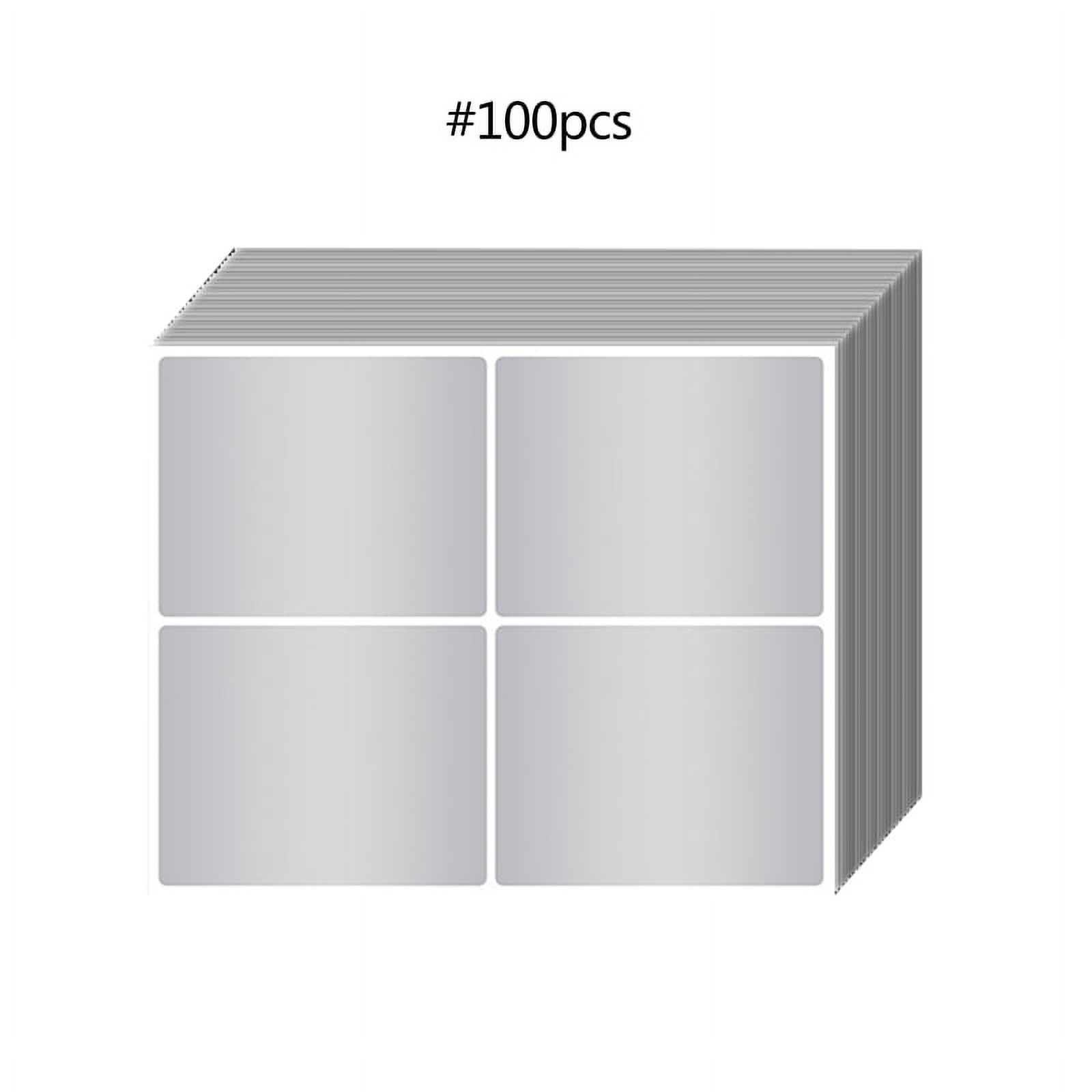 Milue Writable Blank Stickers Self Adhesive Silver Waterproof Labels ...