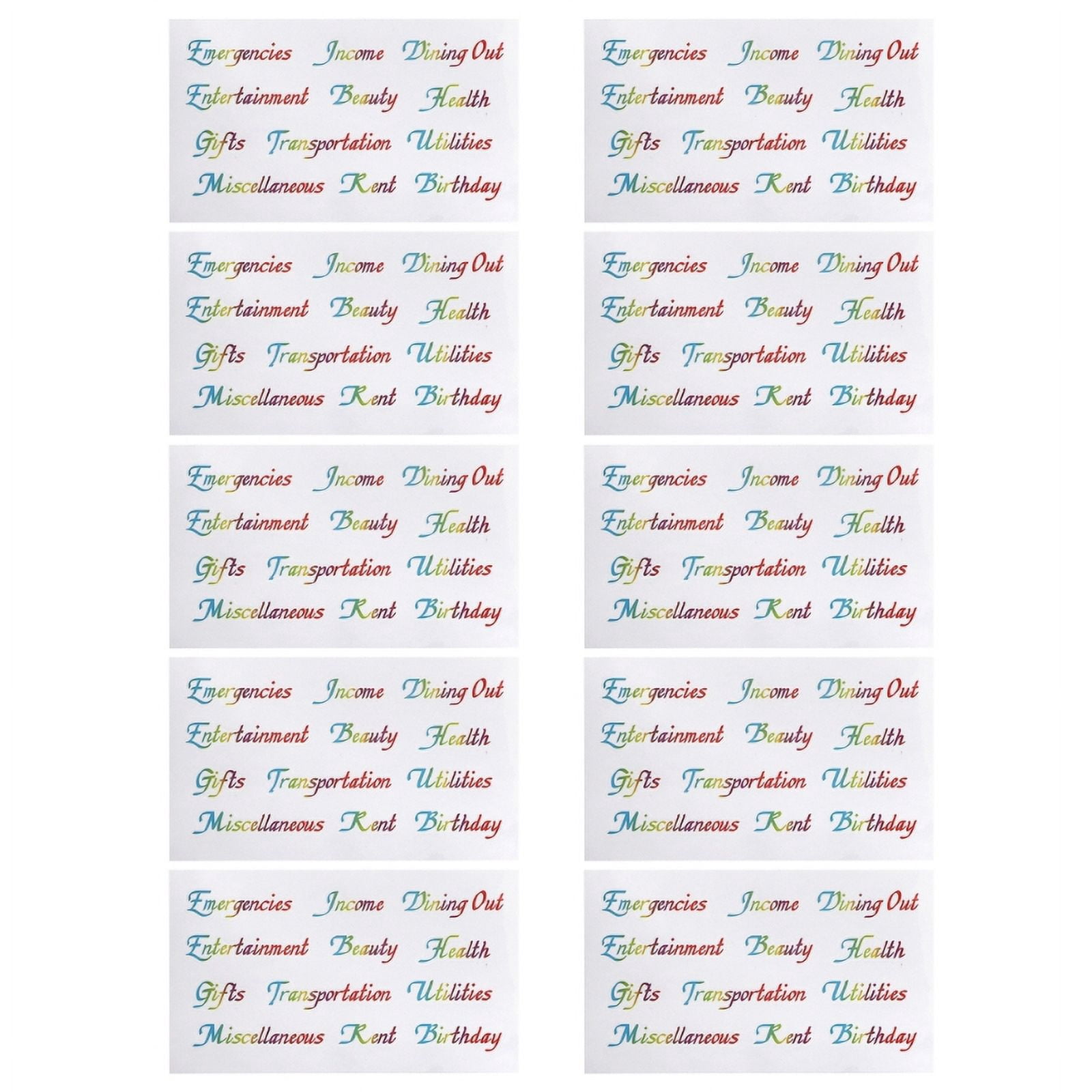 Milue Writable Index Labels Colorful Letter Stickers Sticky Index Tabs ...