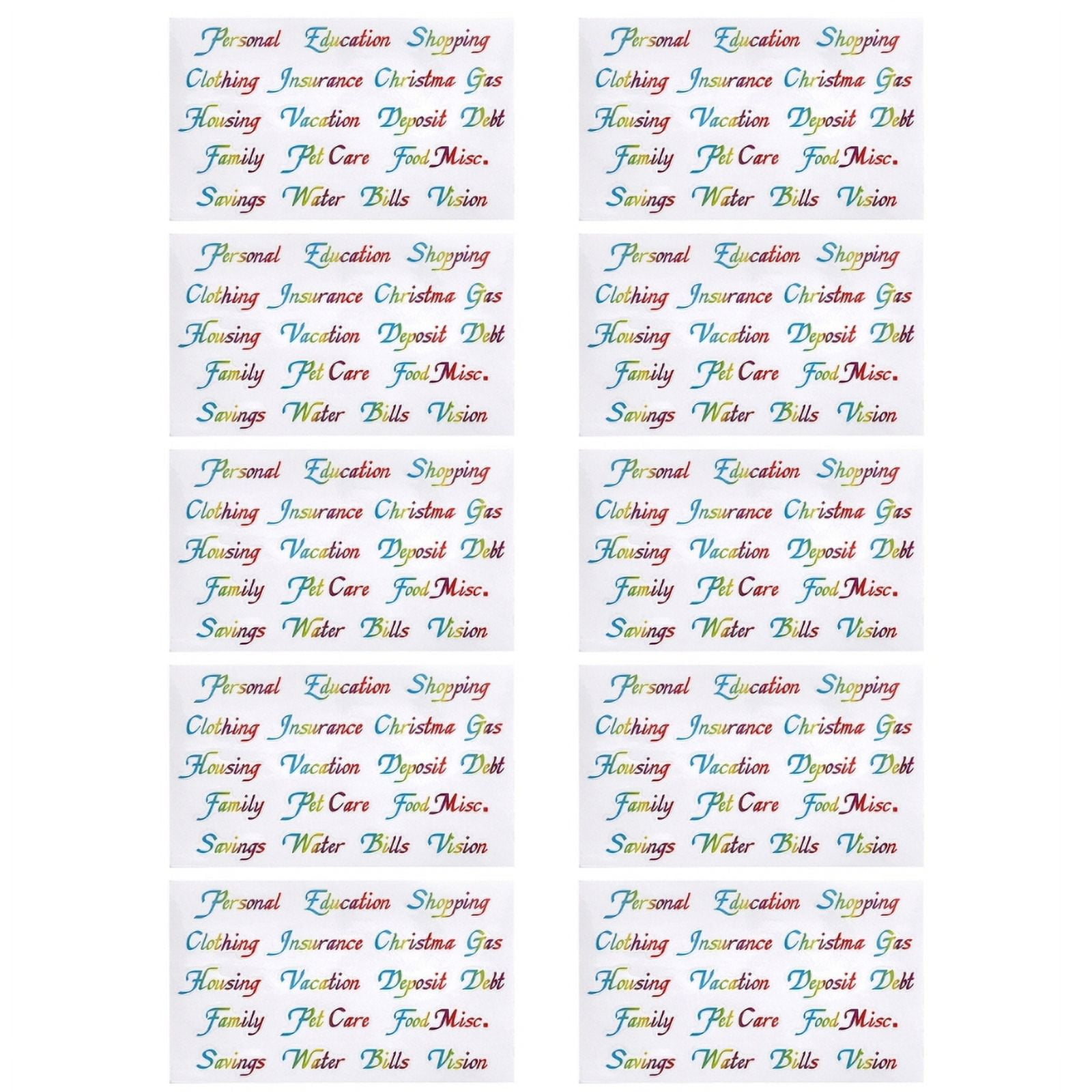 Milue Writable Index Labels Colorful Letter Stickers Sticky Index Tabs ...