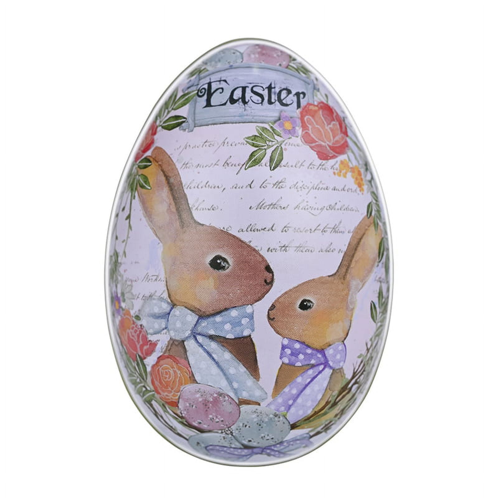 Milue for Creative Cute Tinplate Organizer Bunny Printed Metal Easter ...