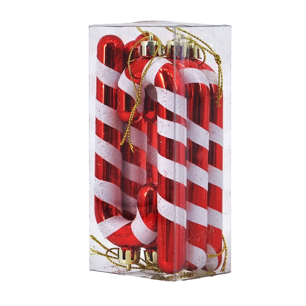 Miluhome Christmas Candies Ornament Set Shatterproof 6pcs Bulk Xmas ...
