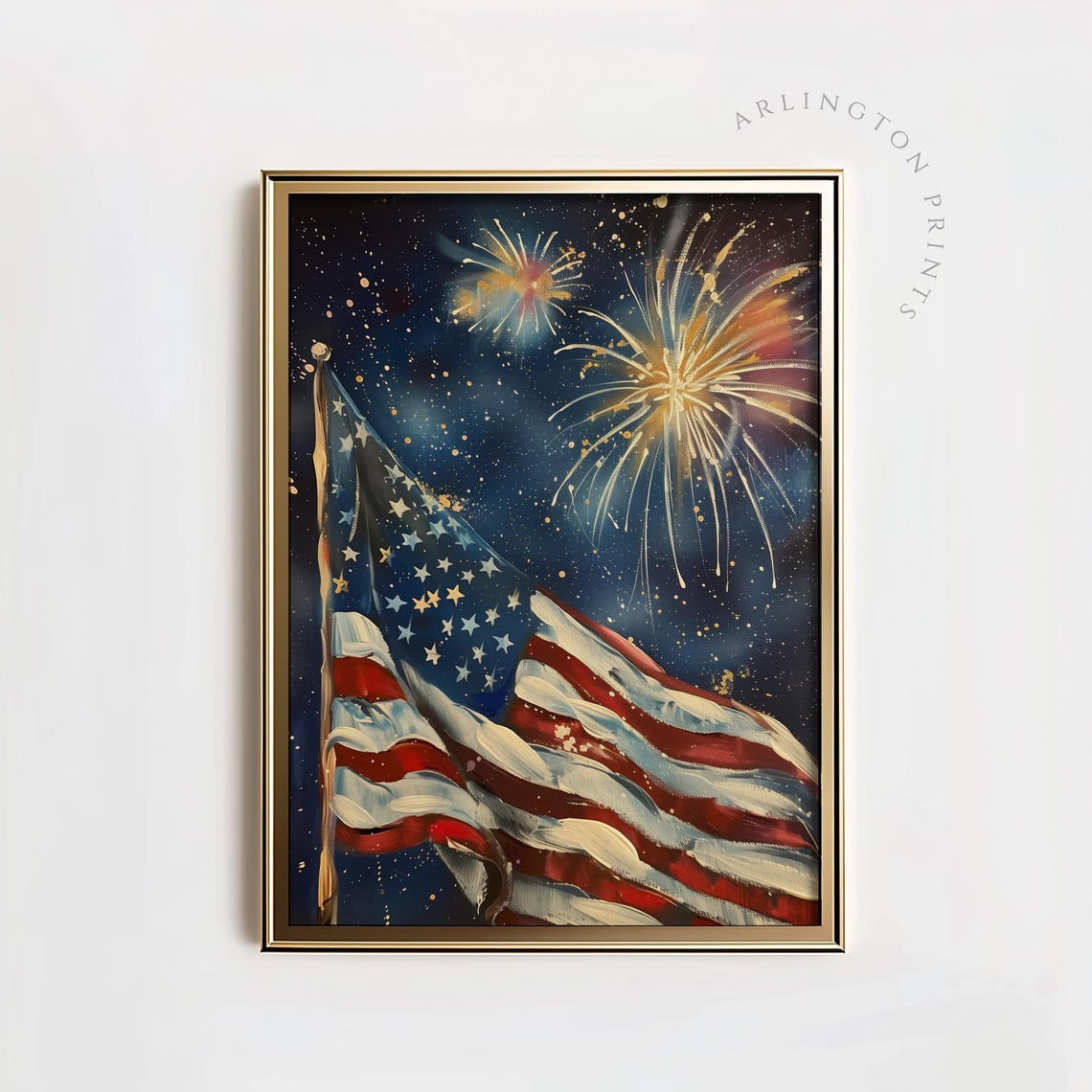 Miluva 4Th Of July Vintage Wall Art Printable American Flag And ...