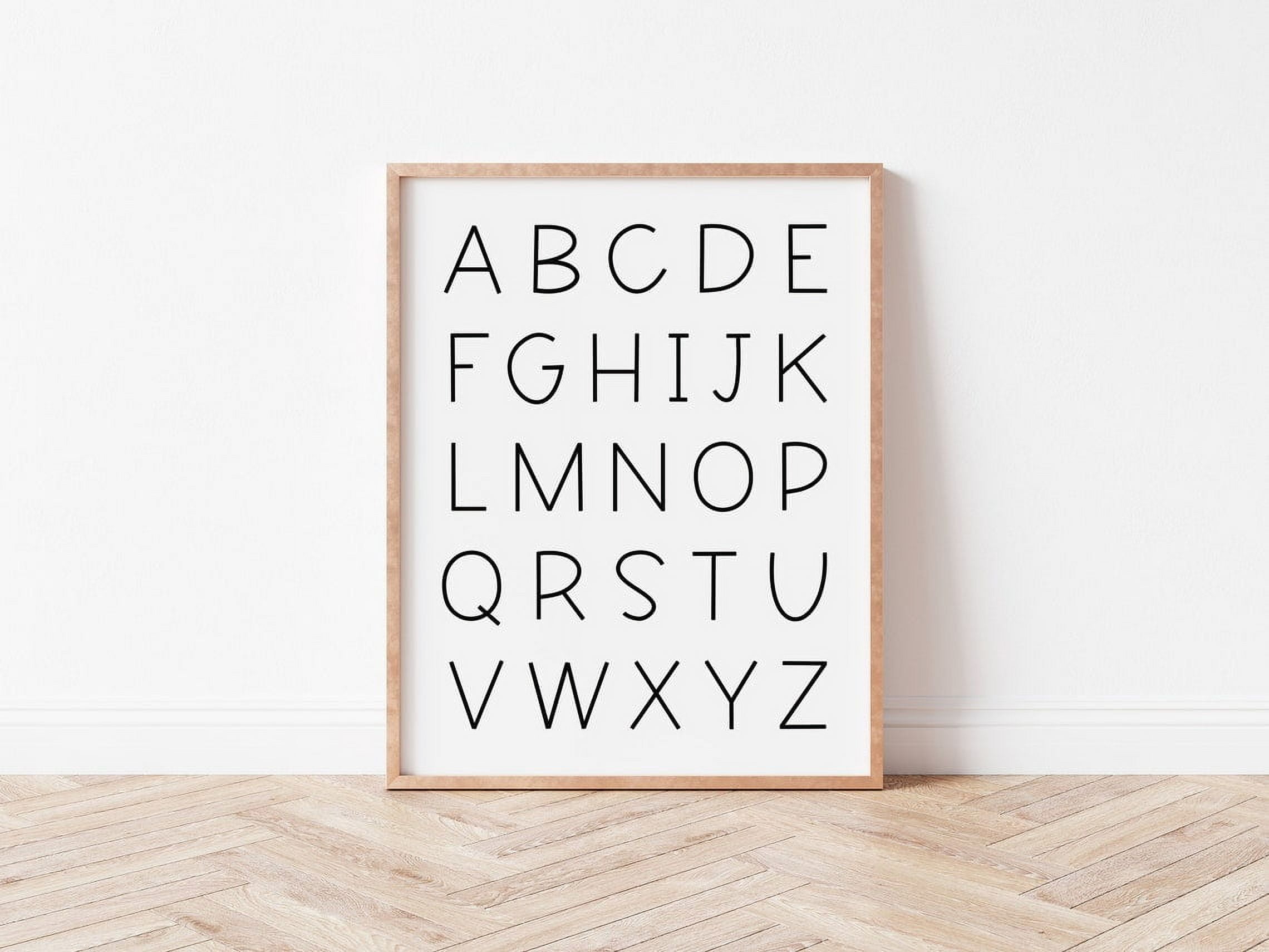 Miluva Abc Print Alphabet Poster Minimalist Alphabet Art Alphabet Kids ...