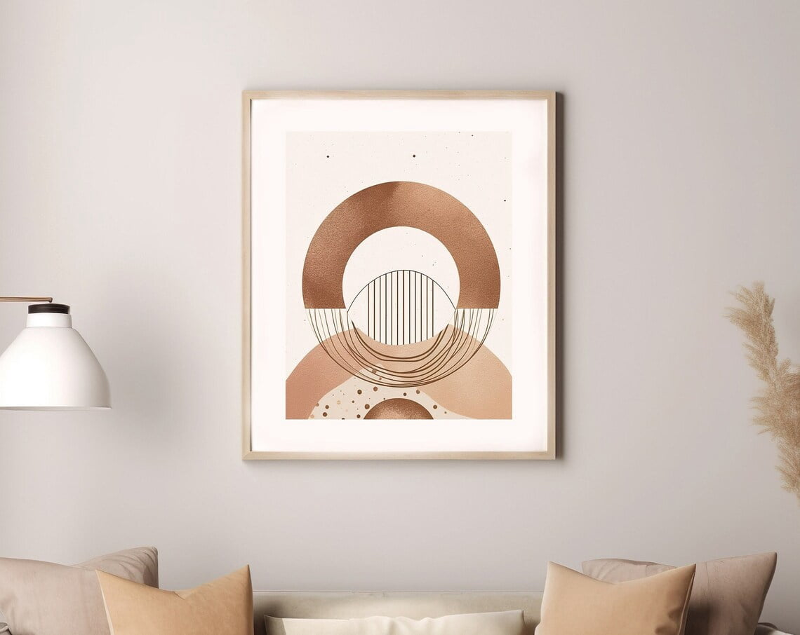 Miluva Abstract Boho Art, Bohemian Arch Wall Art, Geometric Arch ...