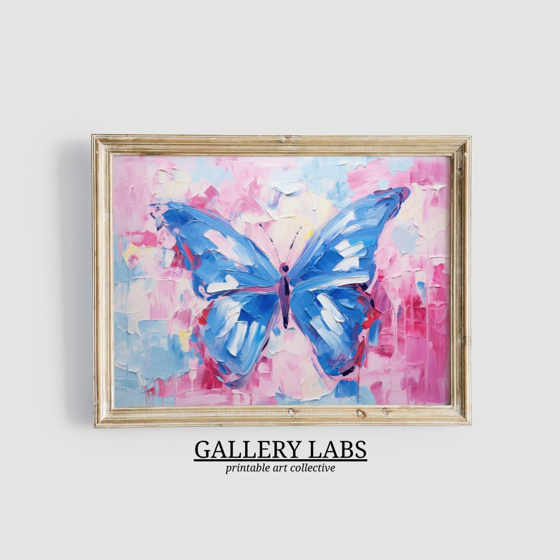 Miluva Abstract Butterfly Able Girly Dorm Decor Wall Art Pink ...