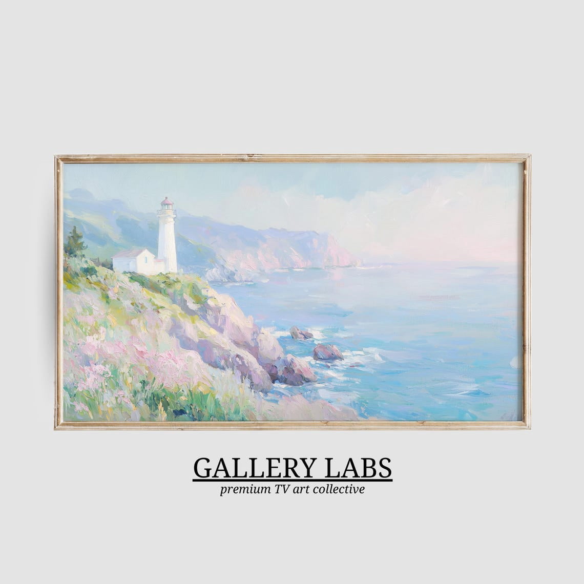Miluva Abstract Coastal Lake House Decor Lighthouse Screensaver Pink ...
