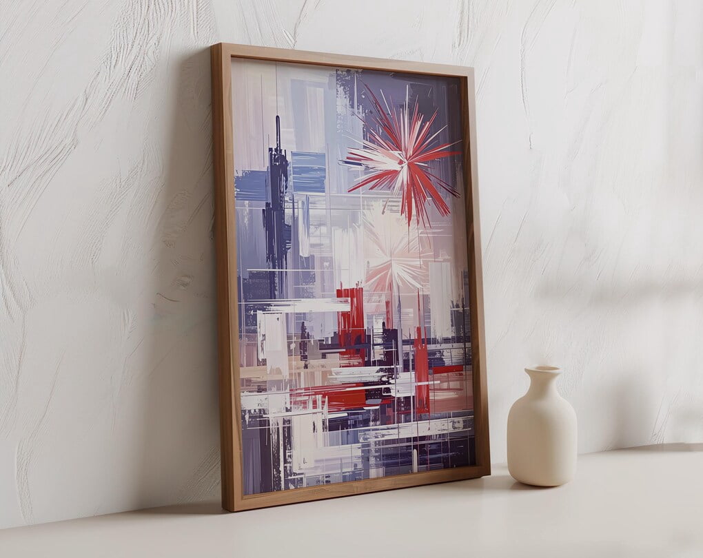 Miluva Abstract Fireworks Independence Day Artwork Fourth Of July ...