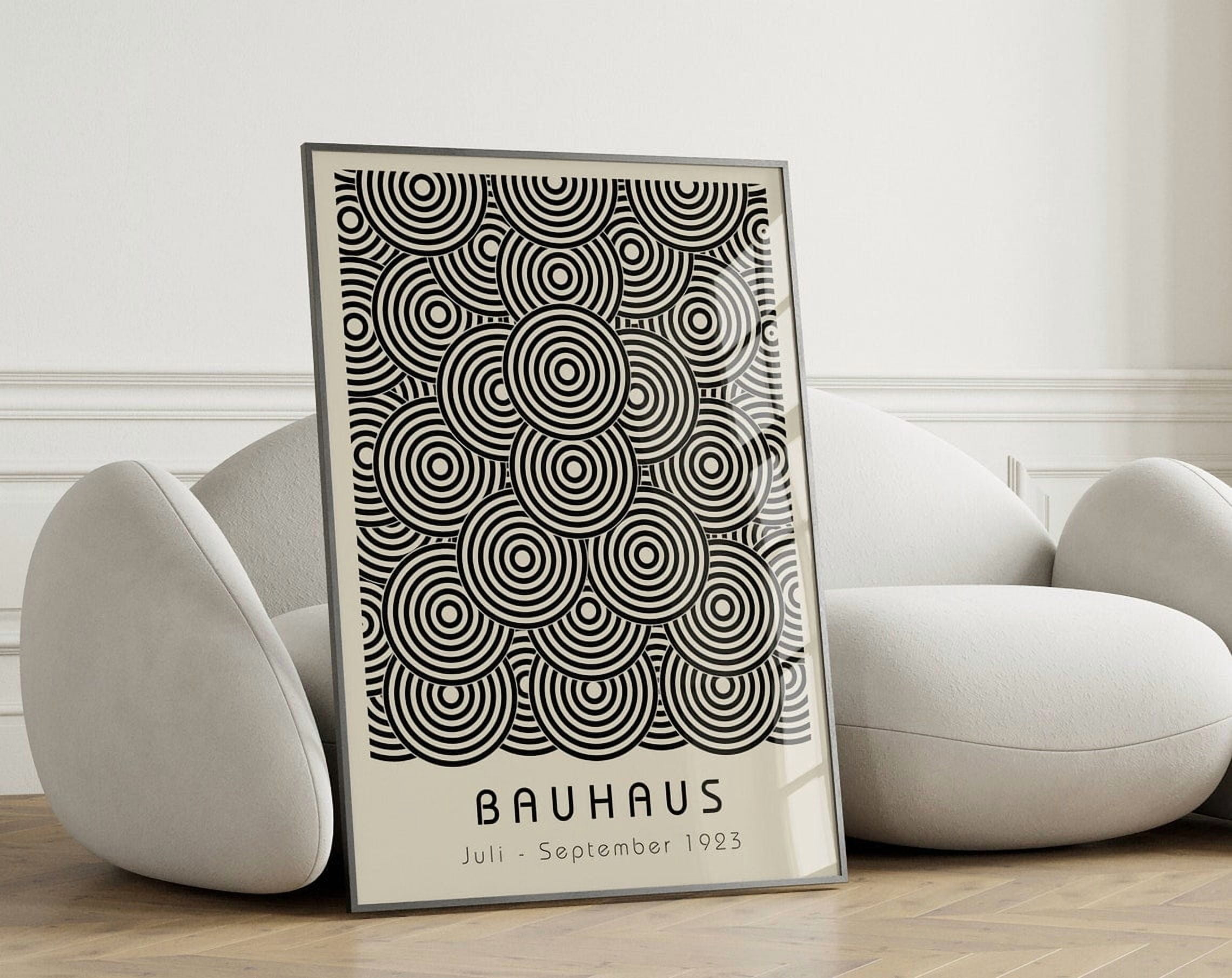 Miluva Abstract Geometric Wall Art, Bauhaus Exhibition Poster, Vintage ...
