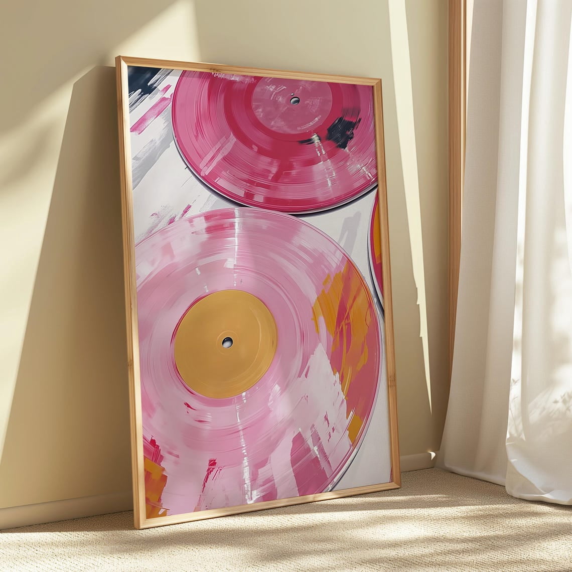 Miluva Abstract Vinyl Record Poster, Music Poster, Retro Art, Vinyl ...