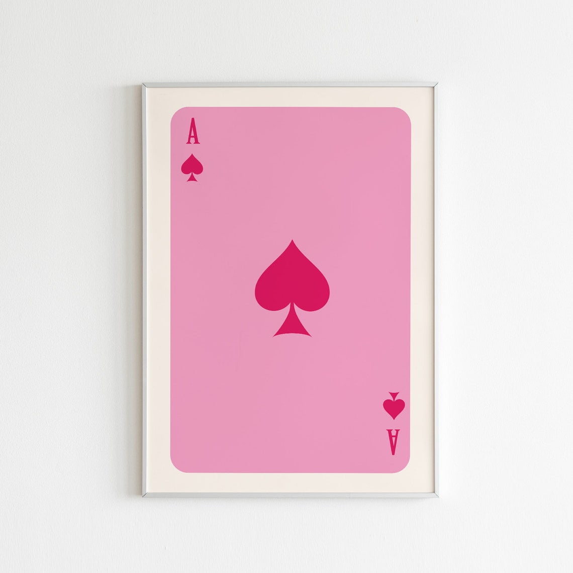 Miluva Ace Card Print Ace Of Spades Pink Ace Card Printable Wall Art ...