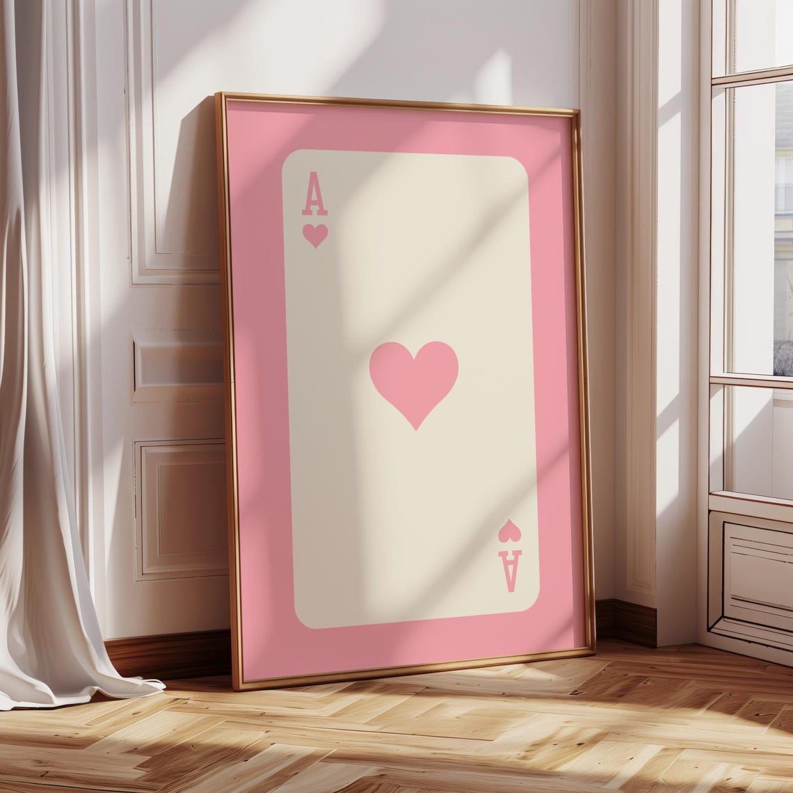 Miluva Ace Of Hearts Pick Print Poster, Retro Trendy Wall Art Aesthetic ...