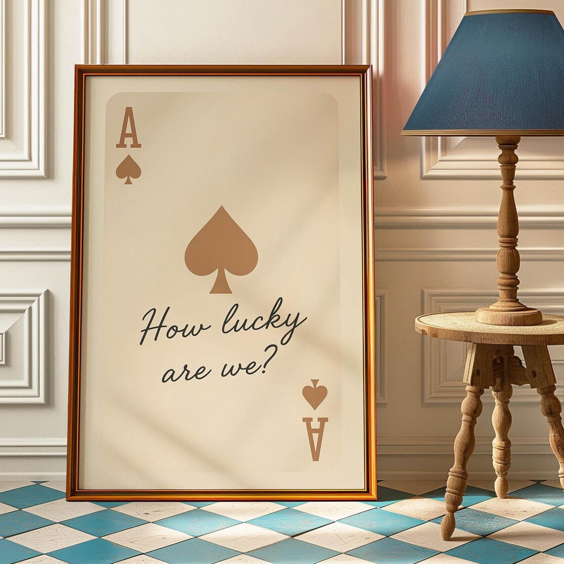 Miluva Ace Of Spades Print, Retro Playing Card Wall Art, Inspiring ...