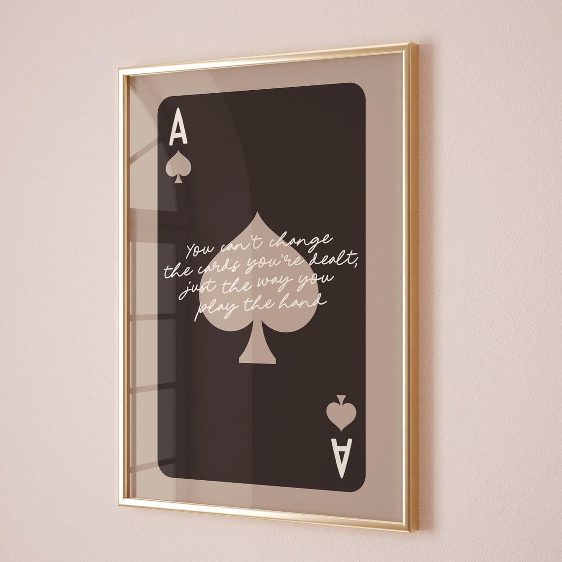 Miluva Ace Of Spades Print, Trendy Dark Brown Aesthetic, Spades Playing ...