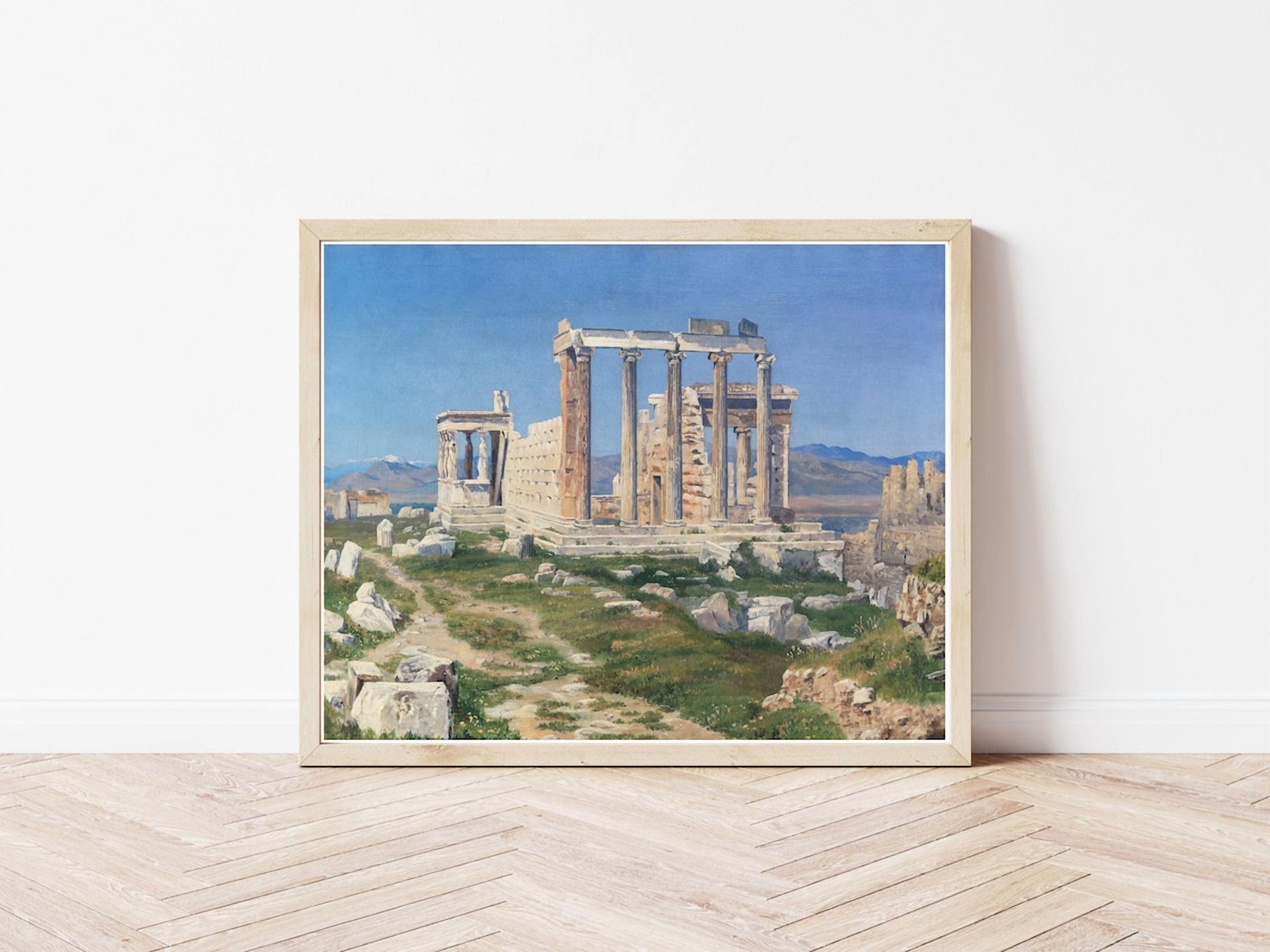 Miluva Acropolis Of Athens Temple Of Athena Athens Greece 1850 Fine Art ...