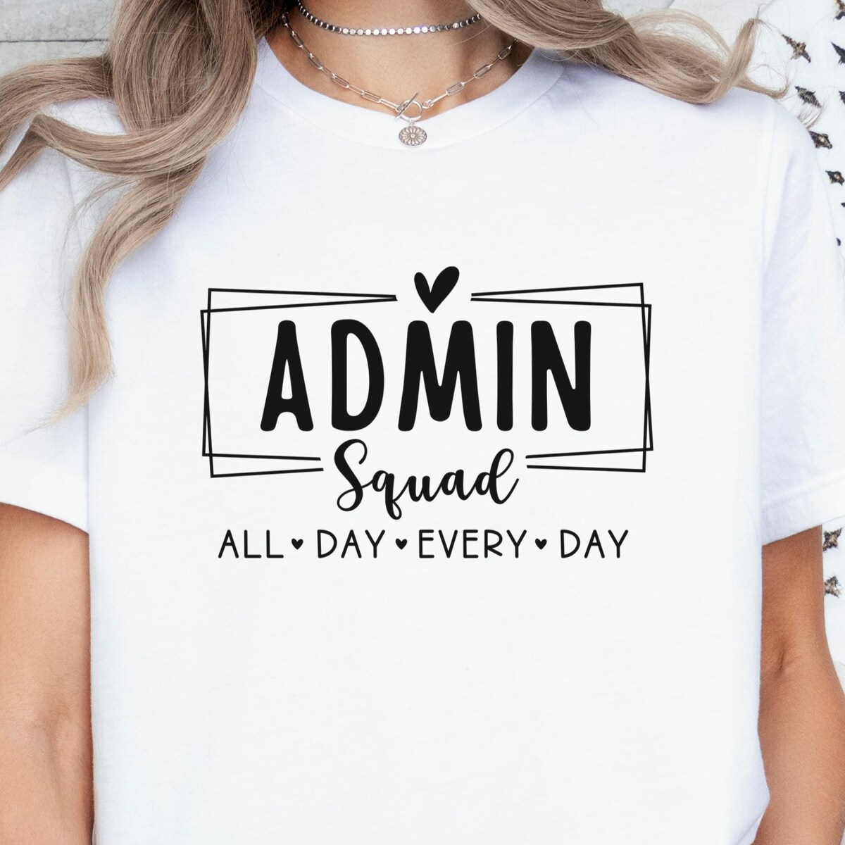 Miluva Admin Squad T-Shirt , Office Squad Tee , Teacher T-Shirt ...