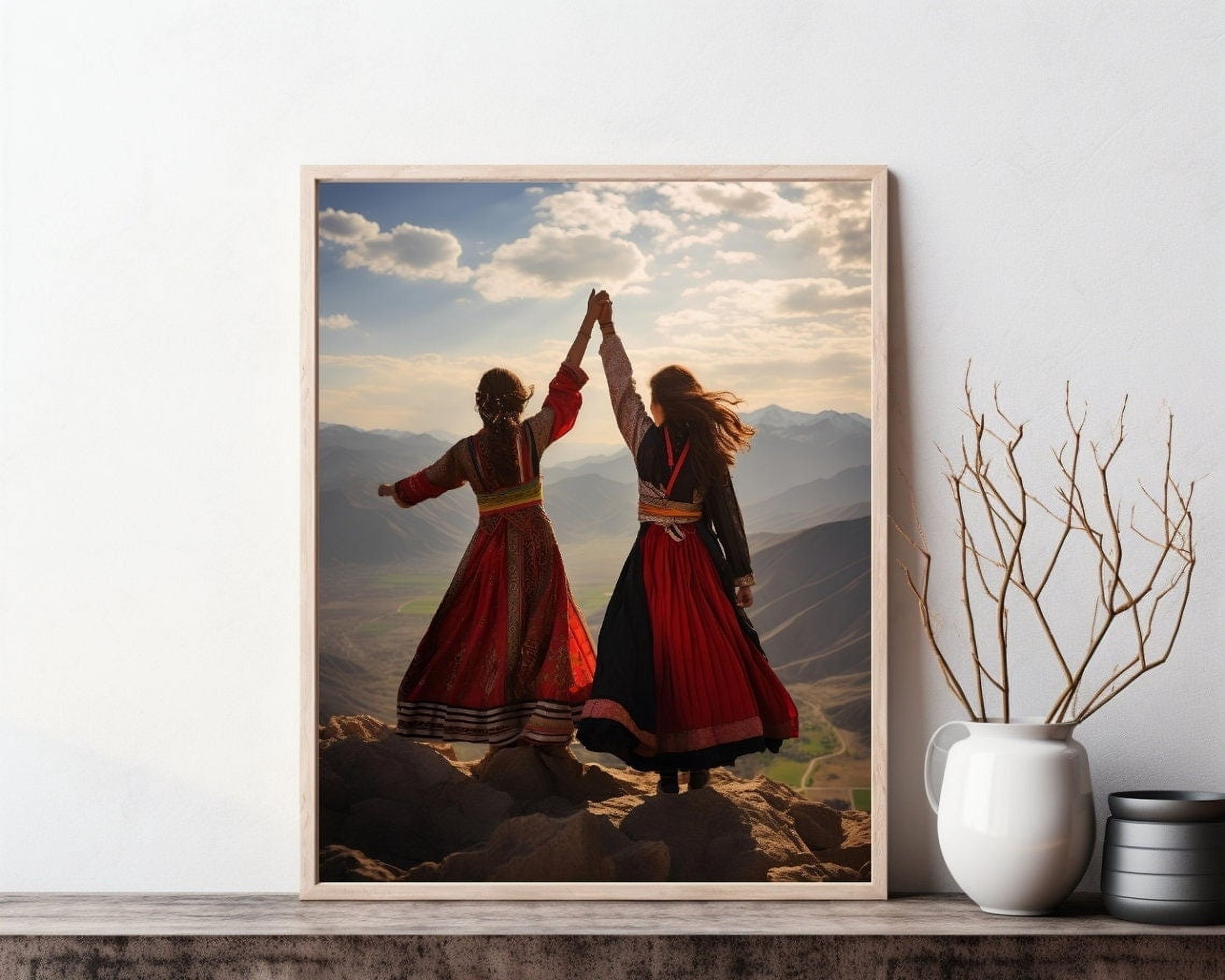 Miluva Afghanistan Wall Art Kabul Wall Art Afghan Dress Girl Afghan ...