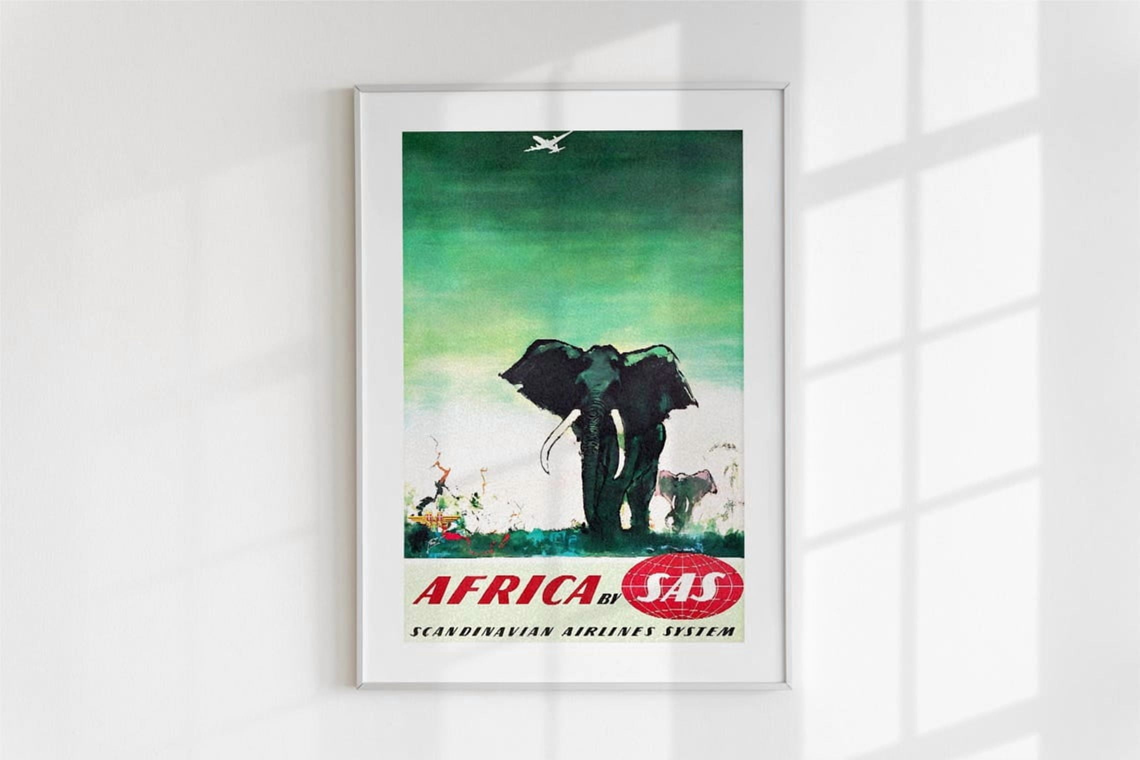 Miluva Africa Sas Vintage Travel Poster Digital Wall Art, Printable ...