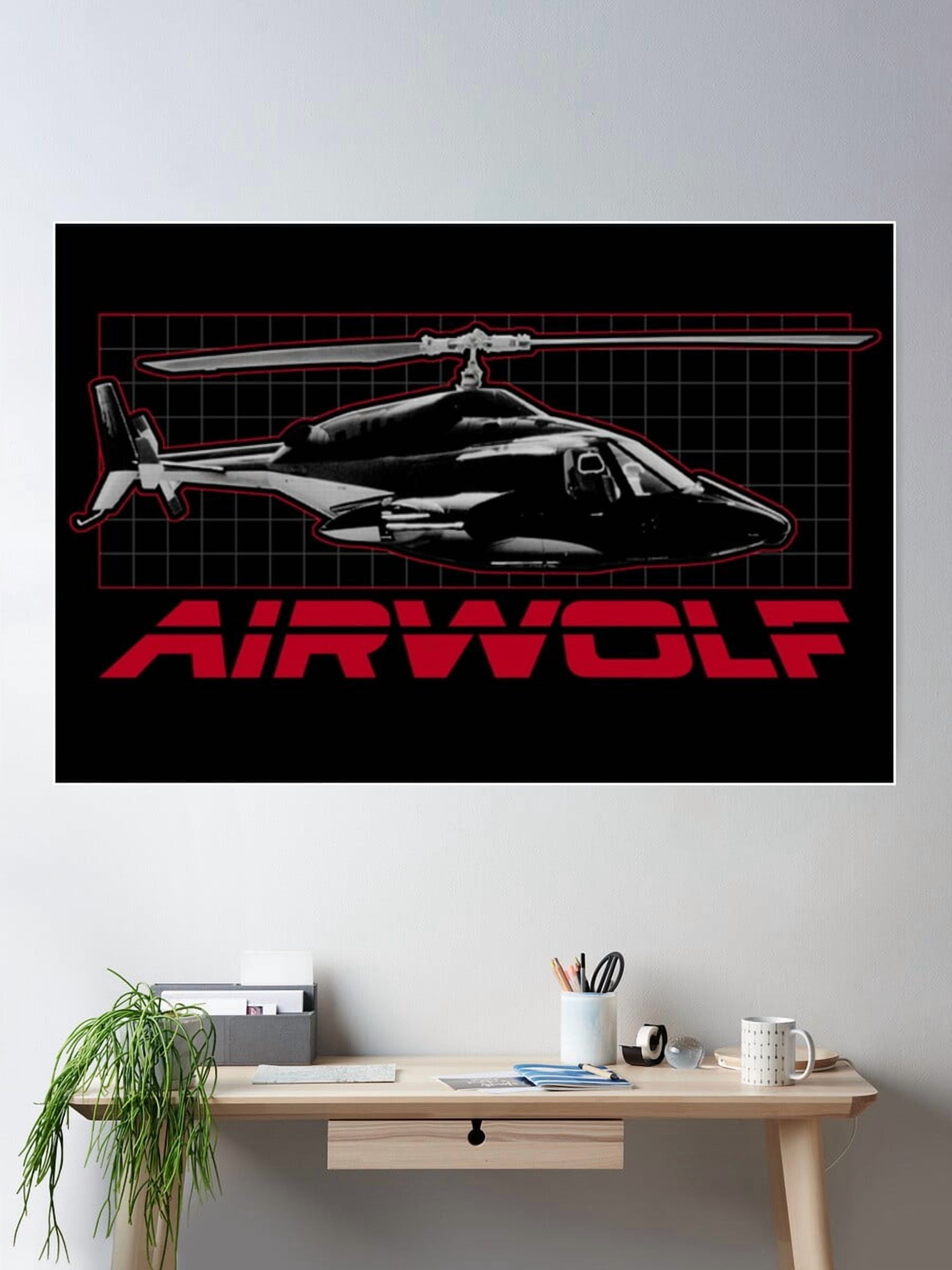 Miluva Airwolf Poster Wall Art, Modern Wall Decor For Living Room ...