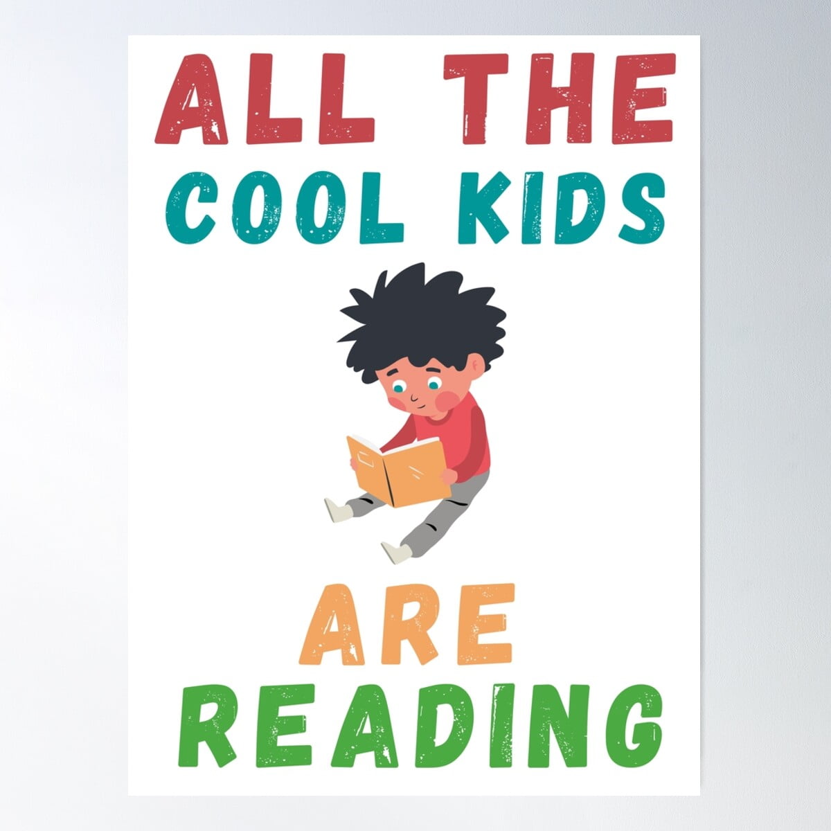 Miluva All The Cool Kids Are Reading - Reading Is Life Poster Wall Art ...