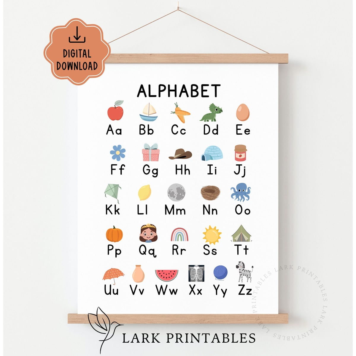 Miluva Alphabet Poster, Alphabet Chart, Educational Posters, Homeschool ...