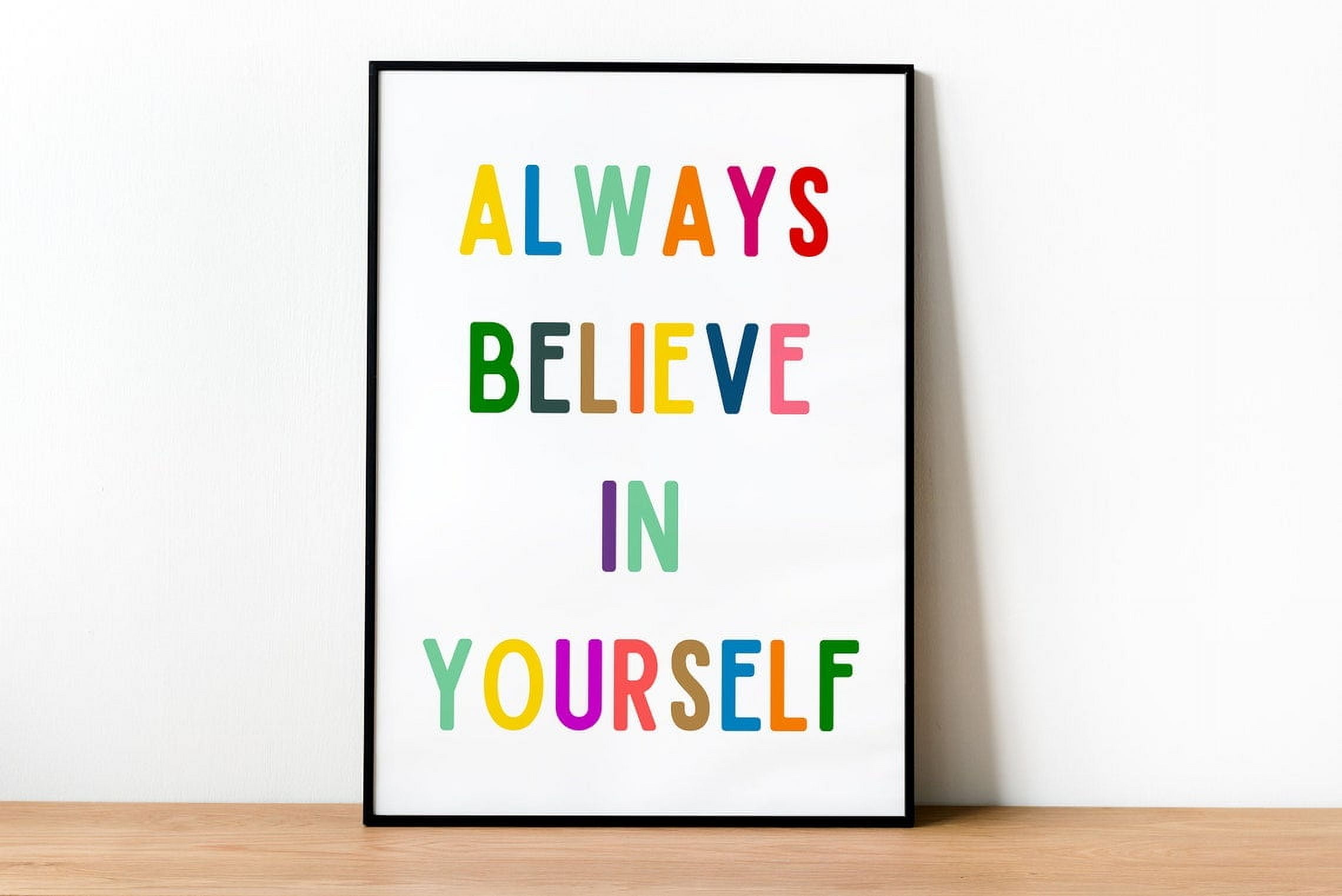 Miluva Always Believe In Yourself Print Positive Affirmation Poster ...