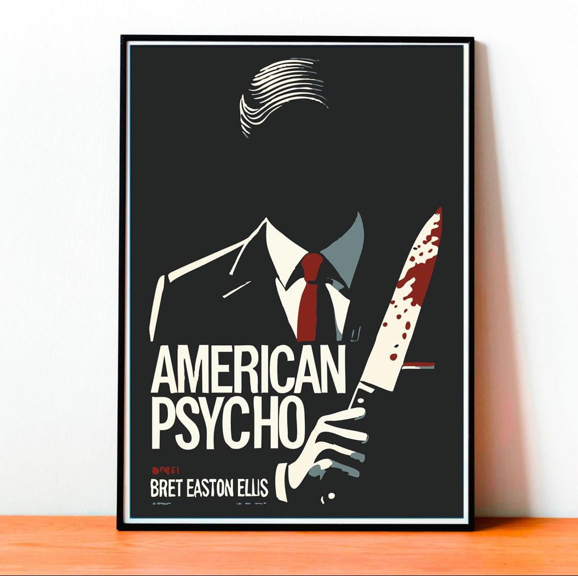 Miluva American Psycho Poster, Bret Easton Ellis Print, Horror Book Art ...