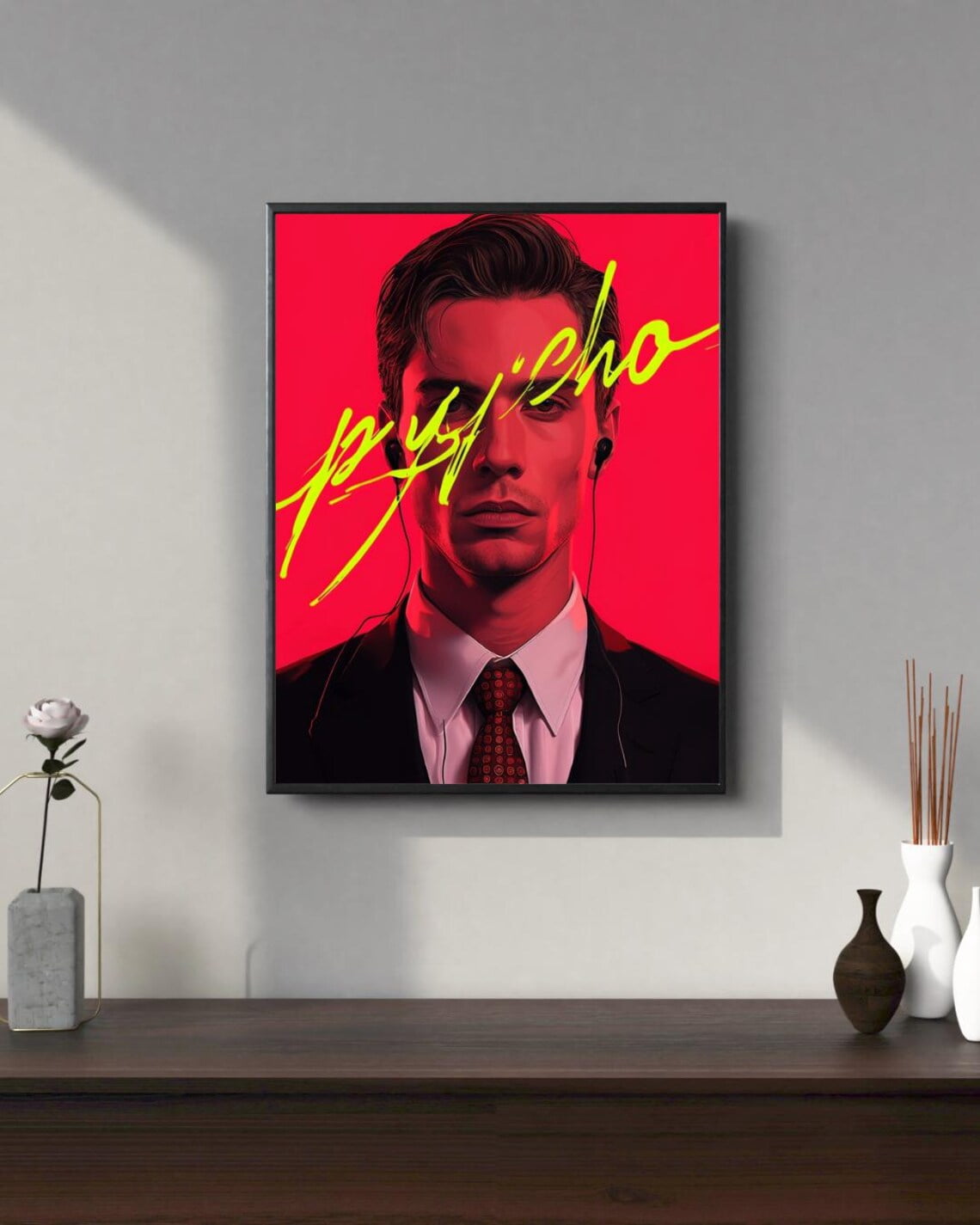 Miluva American Psycho Poster Patrick Bateman Wall Art Print, Cult ...