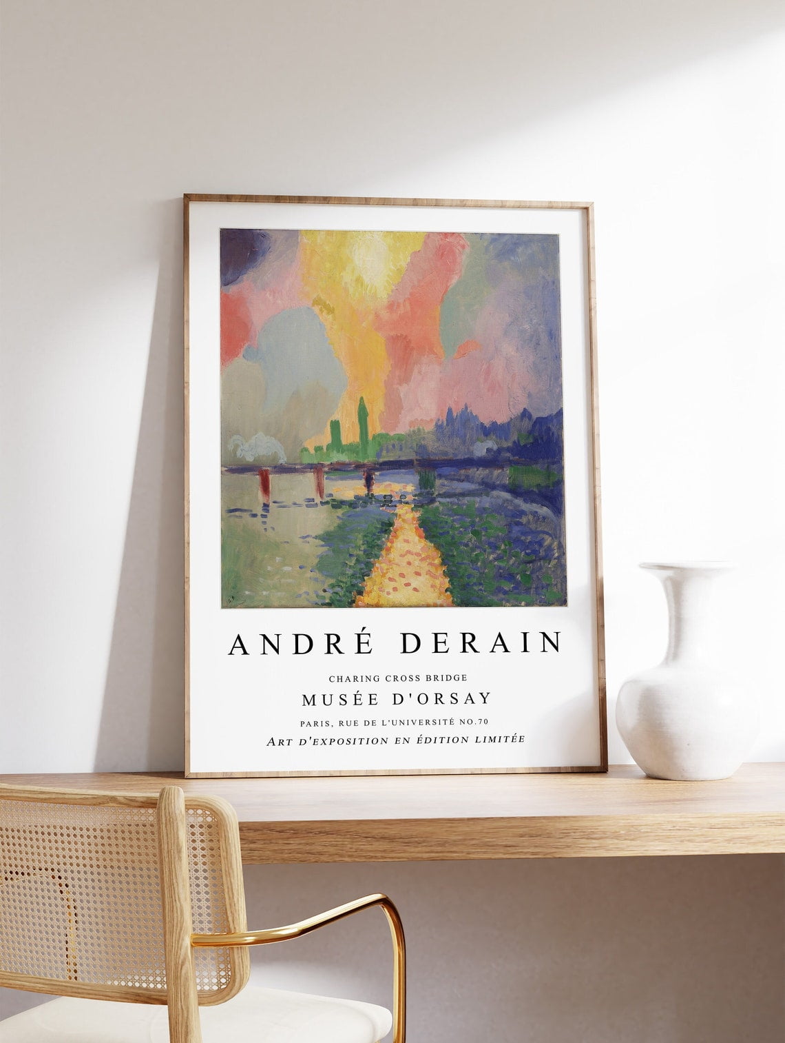 Miluva Andre Derain Exhibition Poster, Charing Cross Bridge London ...