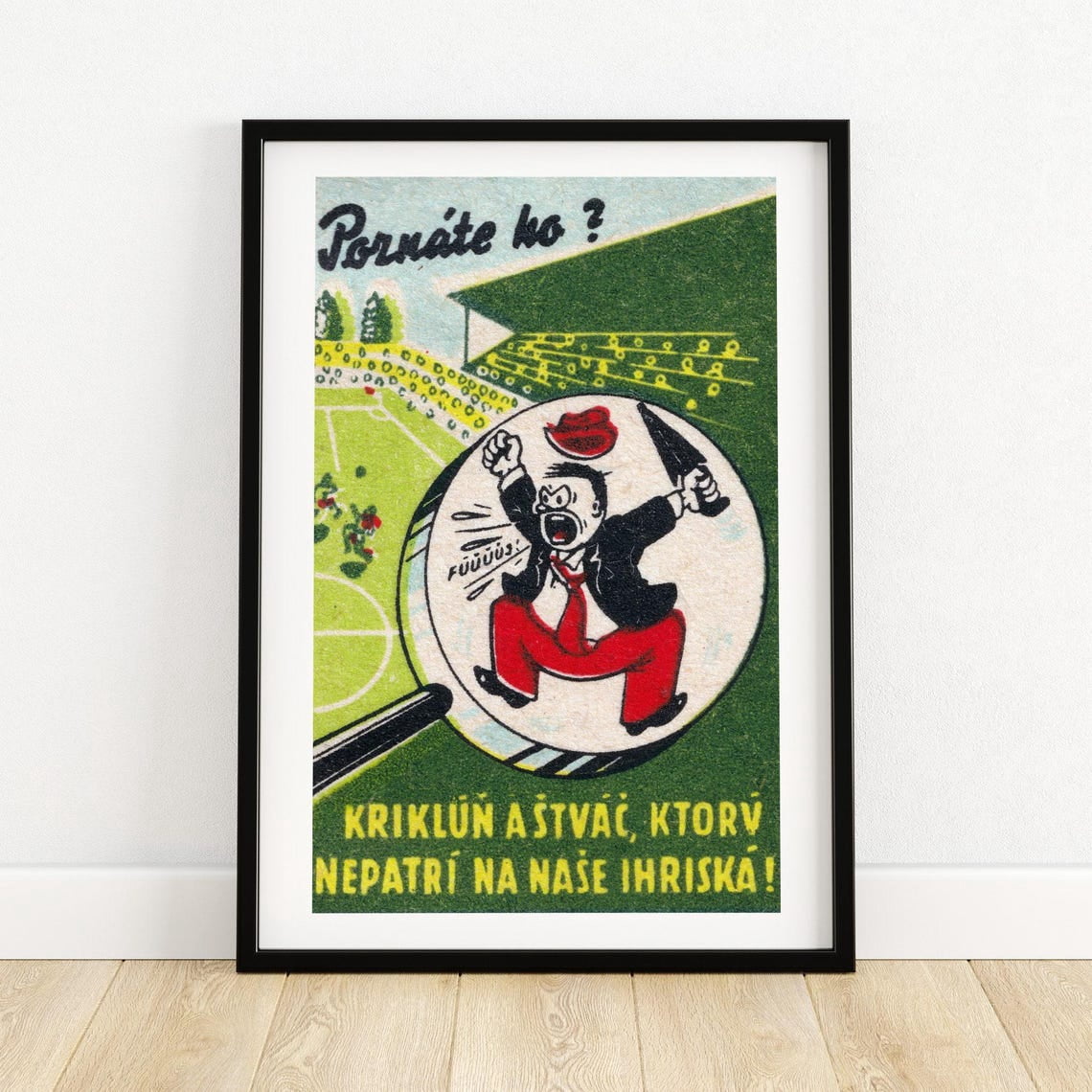 Miluva Angry Football Fan - Matchbox Print - Aesthetic Wall Art ...