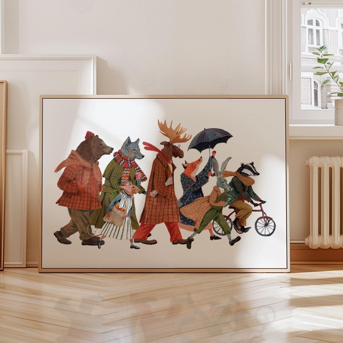 Miluva Animal Parade Art Print - Kids Wall Art - Gift For Children ...