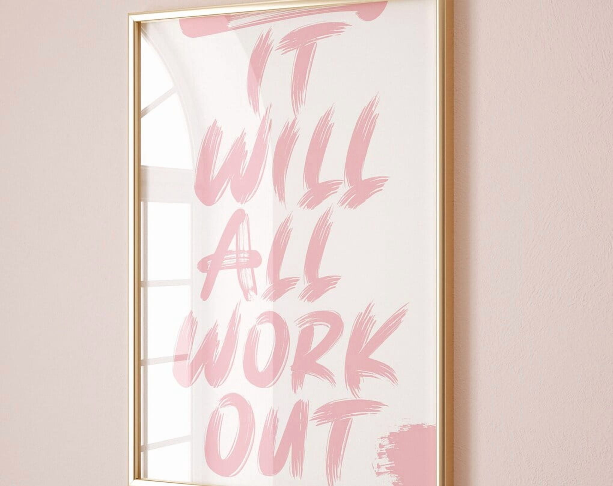 Miluva Apartment Decor Funky Aesthetic Room Decor Pink Printable Wall ...
