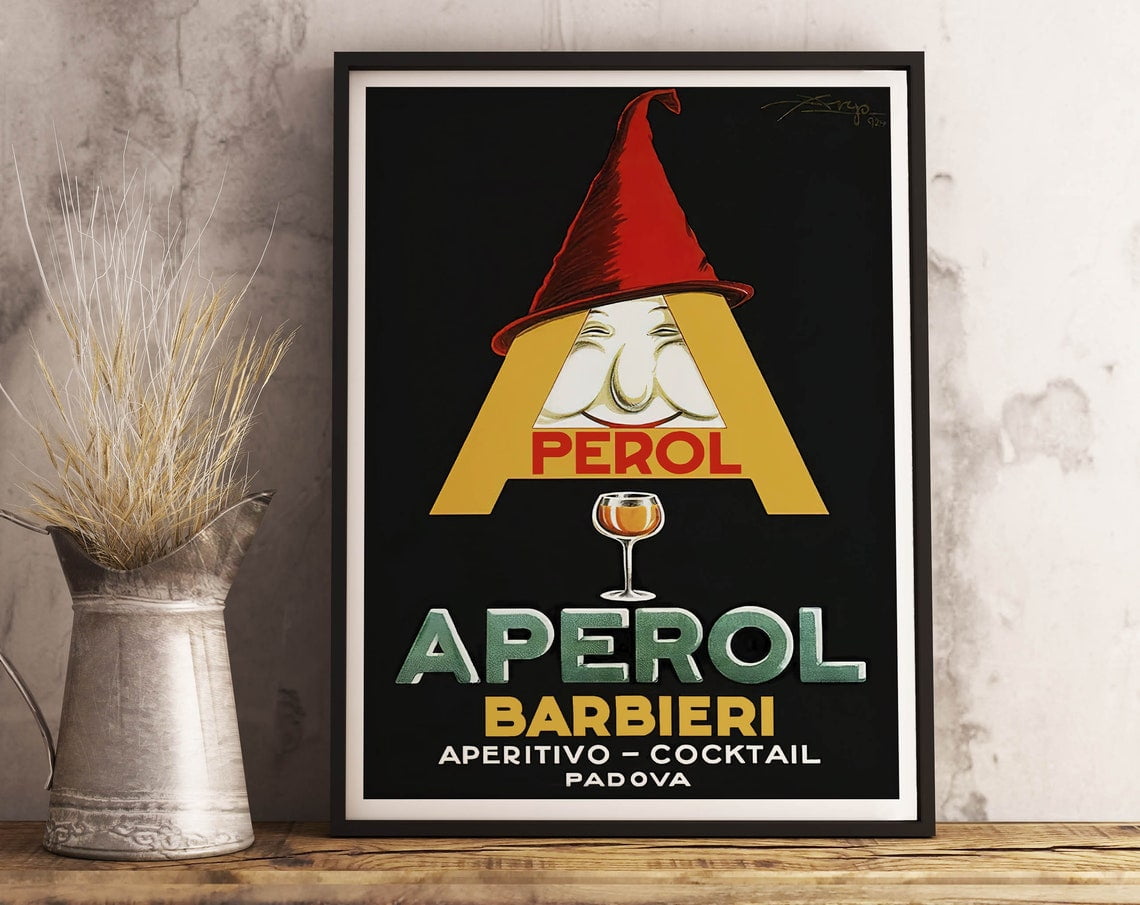 Miluva Aperol Barbieri Aperitivo Vintage Retro Printable Poster - Bar ...