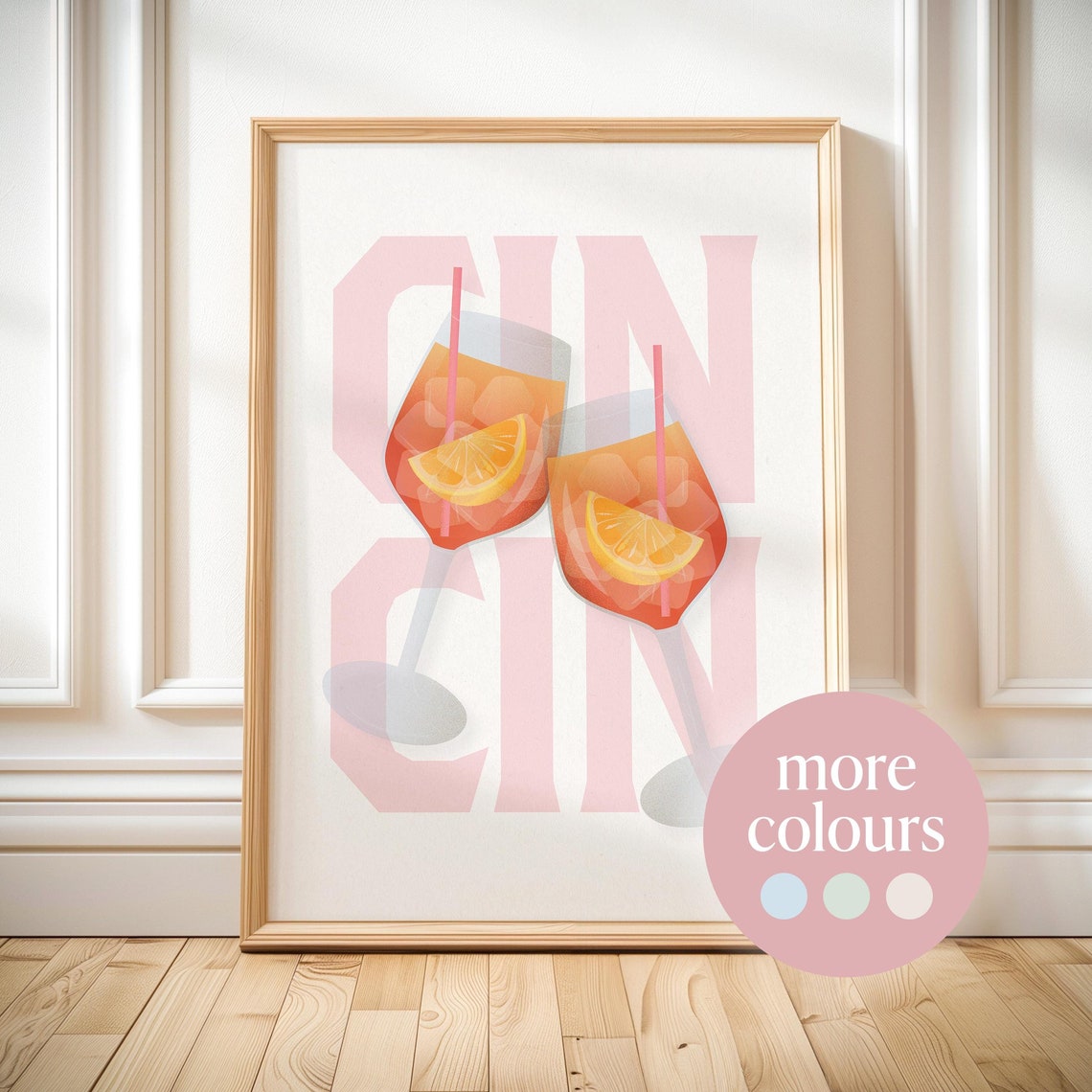 Miluva Aperol Spritz Art Cin Cin Print Minimalist Cocktail Posters ...